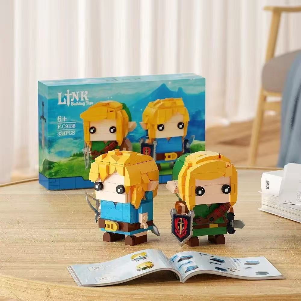 The Legend of Zelda Breath of the Wild Hero Building Set, 334pcs Link ...