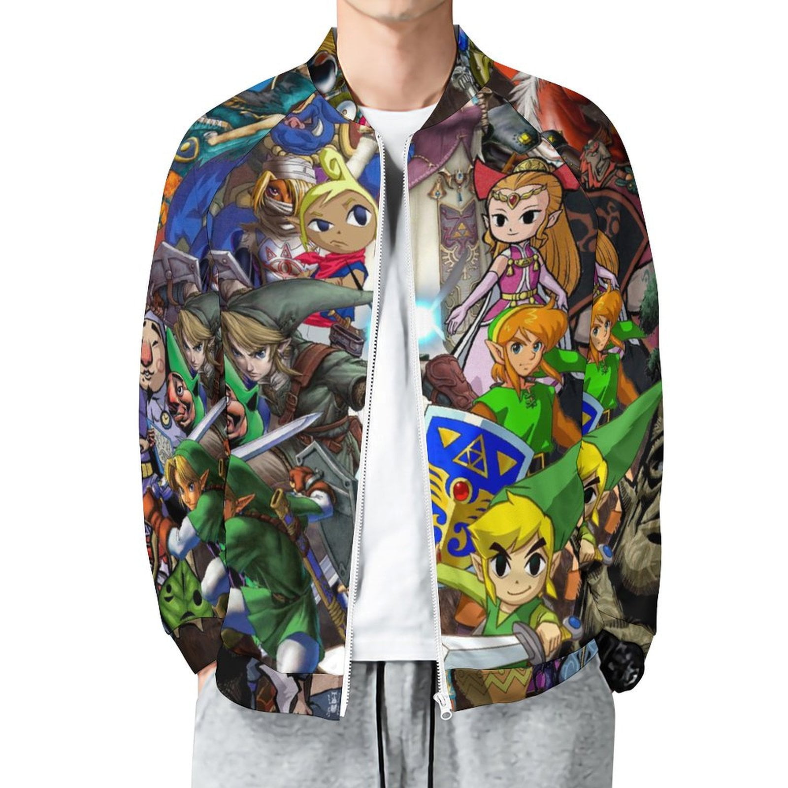 The Legend of Zelda Characters Fashion Jacket Mens Windbreaker Coat ...