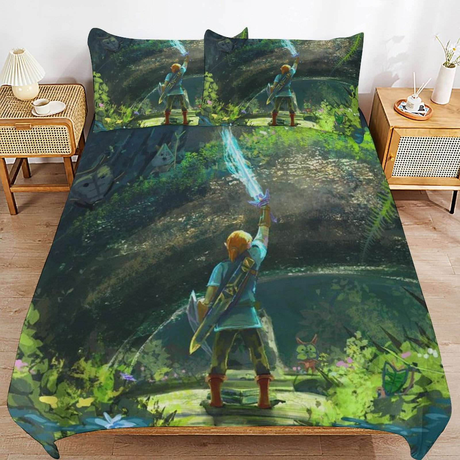 The Legend of Zelda Comforter Set 3 Pieces Quilt Cover Set Soft Bedding ...