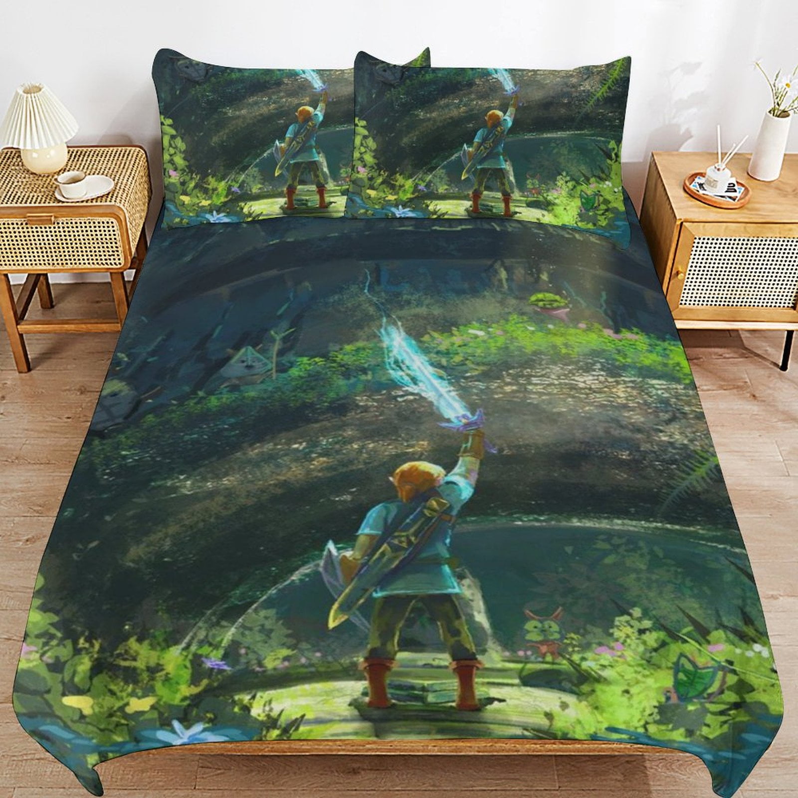 The Legend of Zelda Comforter Set 3 Pieces Quilt Cover Set Soft Bedding ...