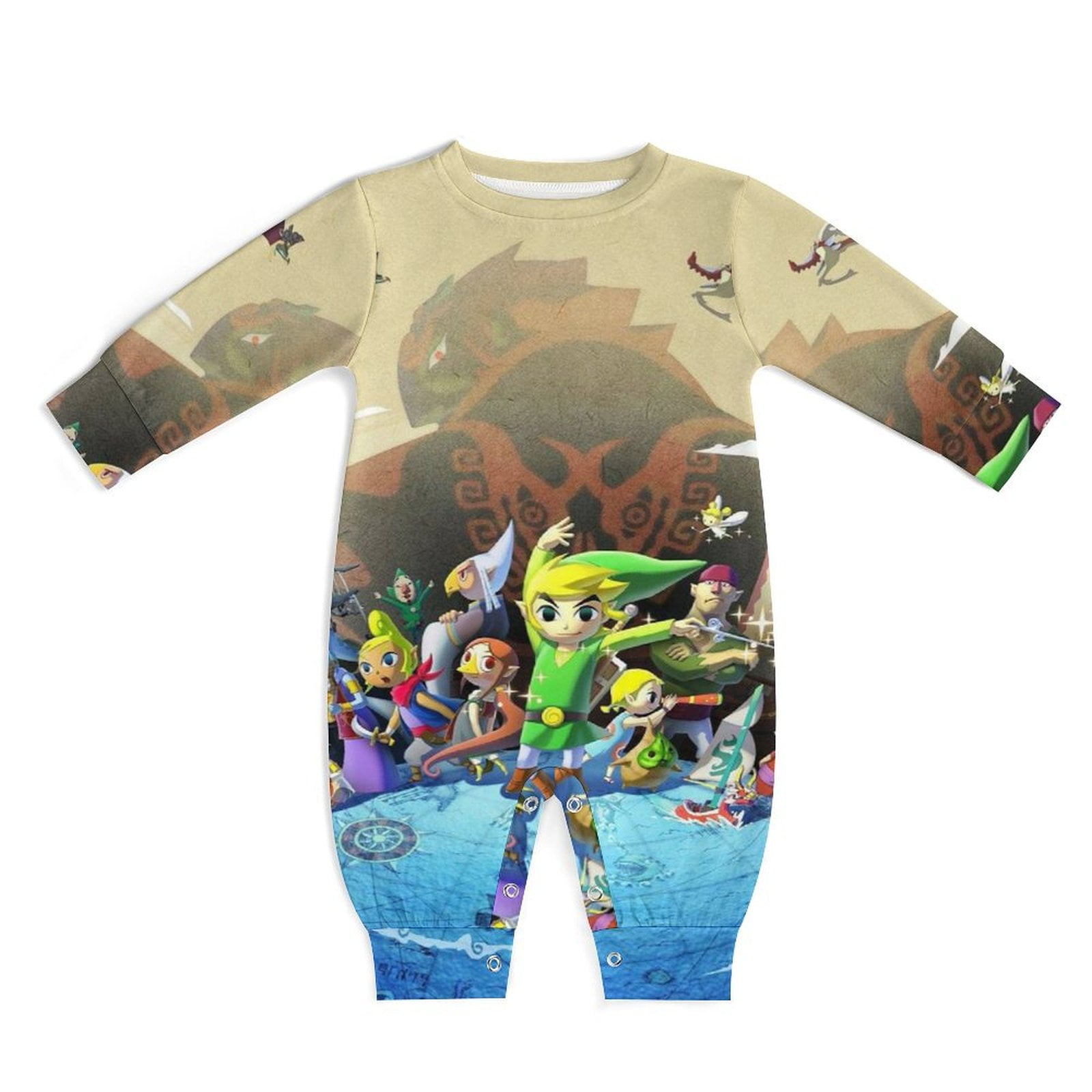 The Legend of Zelda Game Baby Rompers One-Piece Long Sleeve Jumpsuit ...