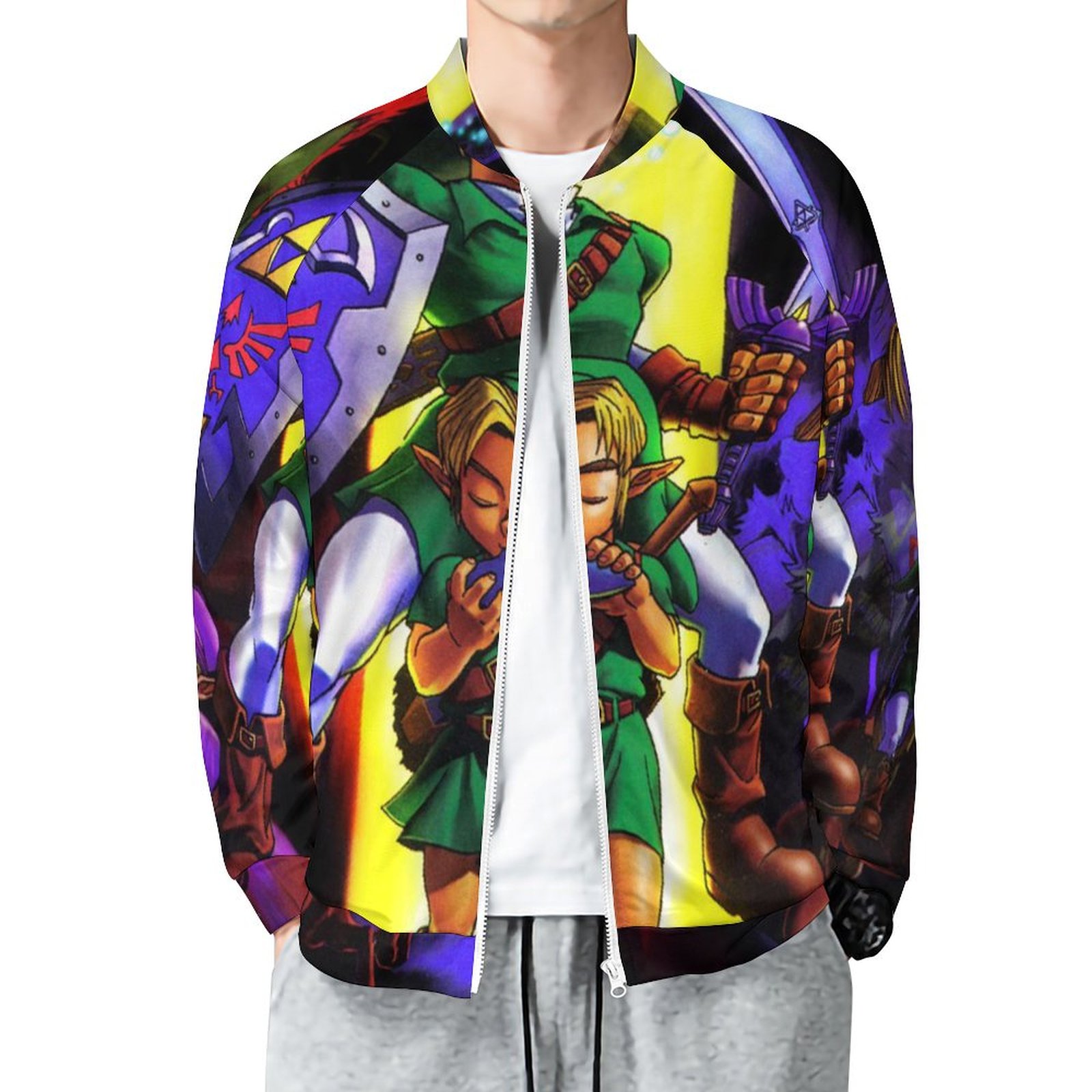 The Legend of Zelda Game Play Fashion Jacket Mens Windbreaker Coat ...