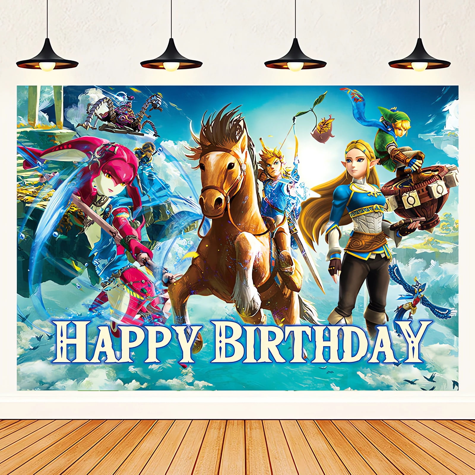 The Legend of Zelda Happy Birthday Anime Cartoon Theme Backdrops Banner ...