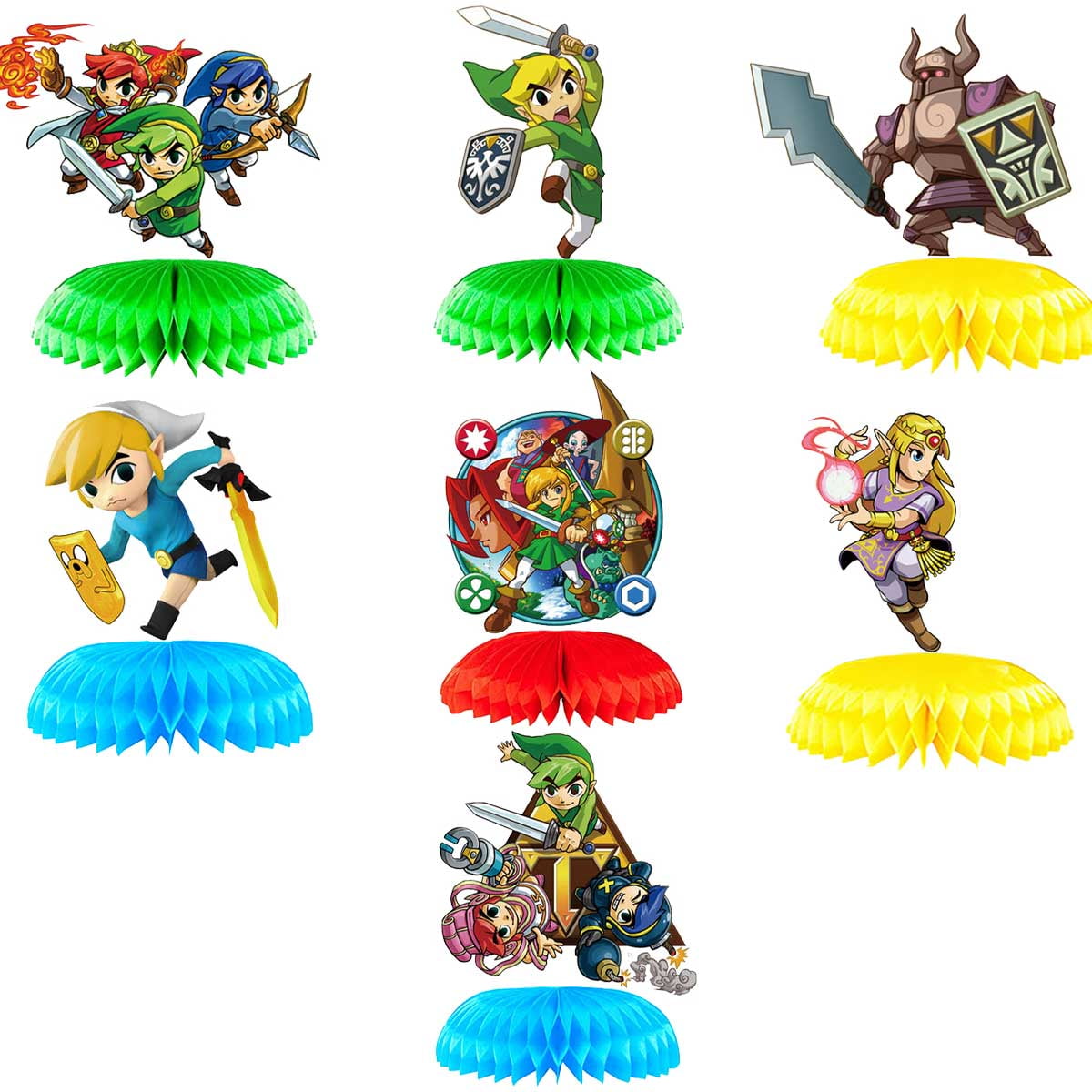 The Legend of Zelda Honeycomb Centerpieces Table Toppers Decorations ...