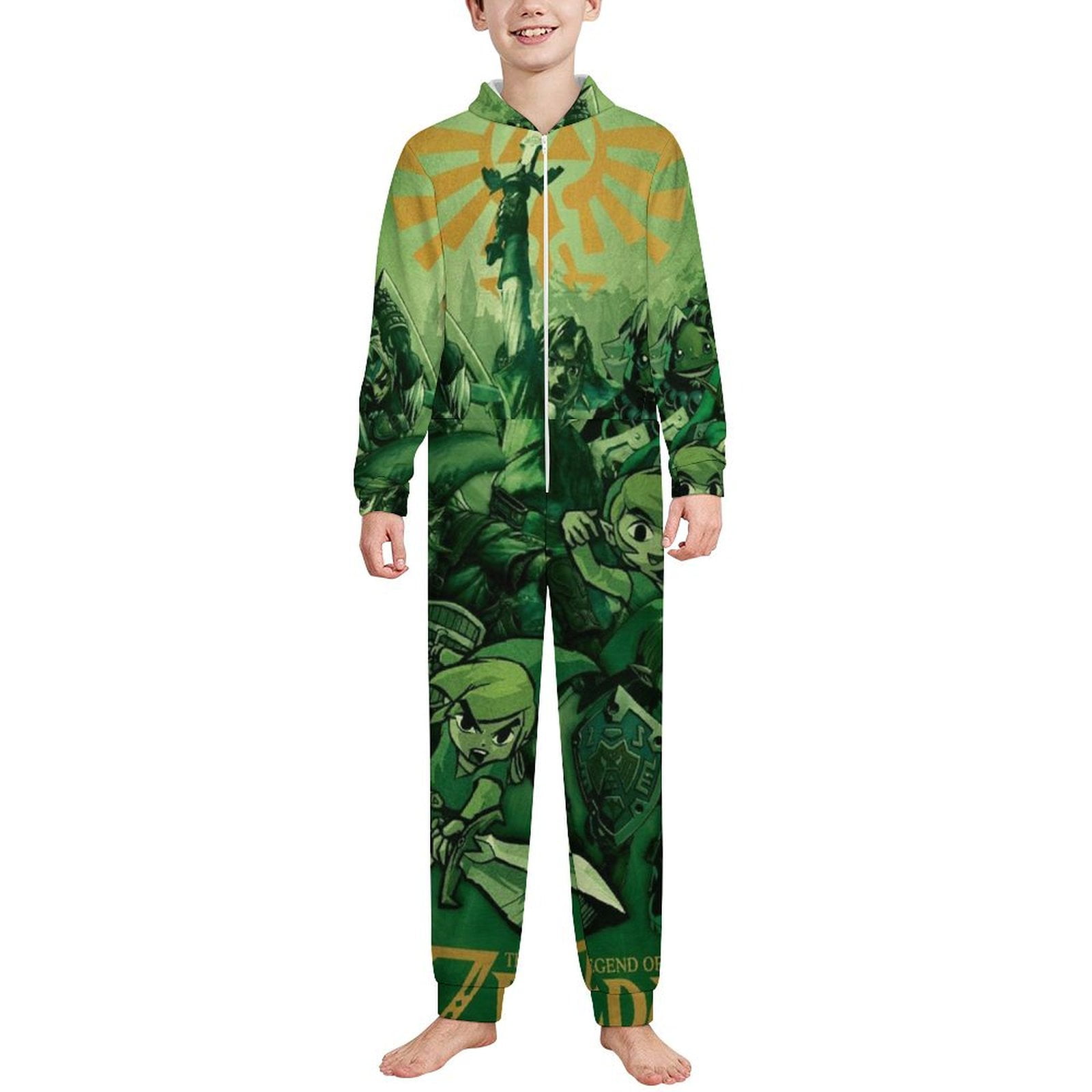 The Legend of Zelda Kids Hooded Union Suit Pajama Onesie Blanket ...
