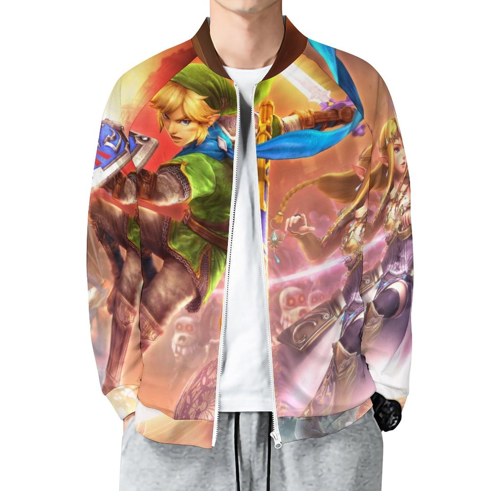 The Legend of Zelda Link's Awakening Fashion Jacket Mens Windbreaker ...