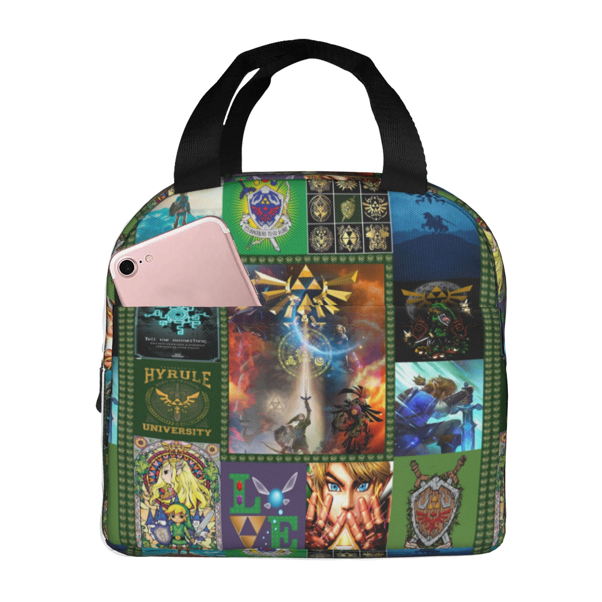 The Legend of Zelda Lunch Bag Tote Bag Insulated Lunch Box Picnic Beach ...