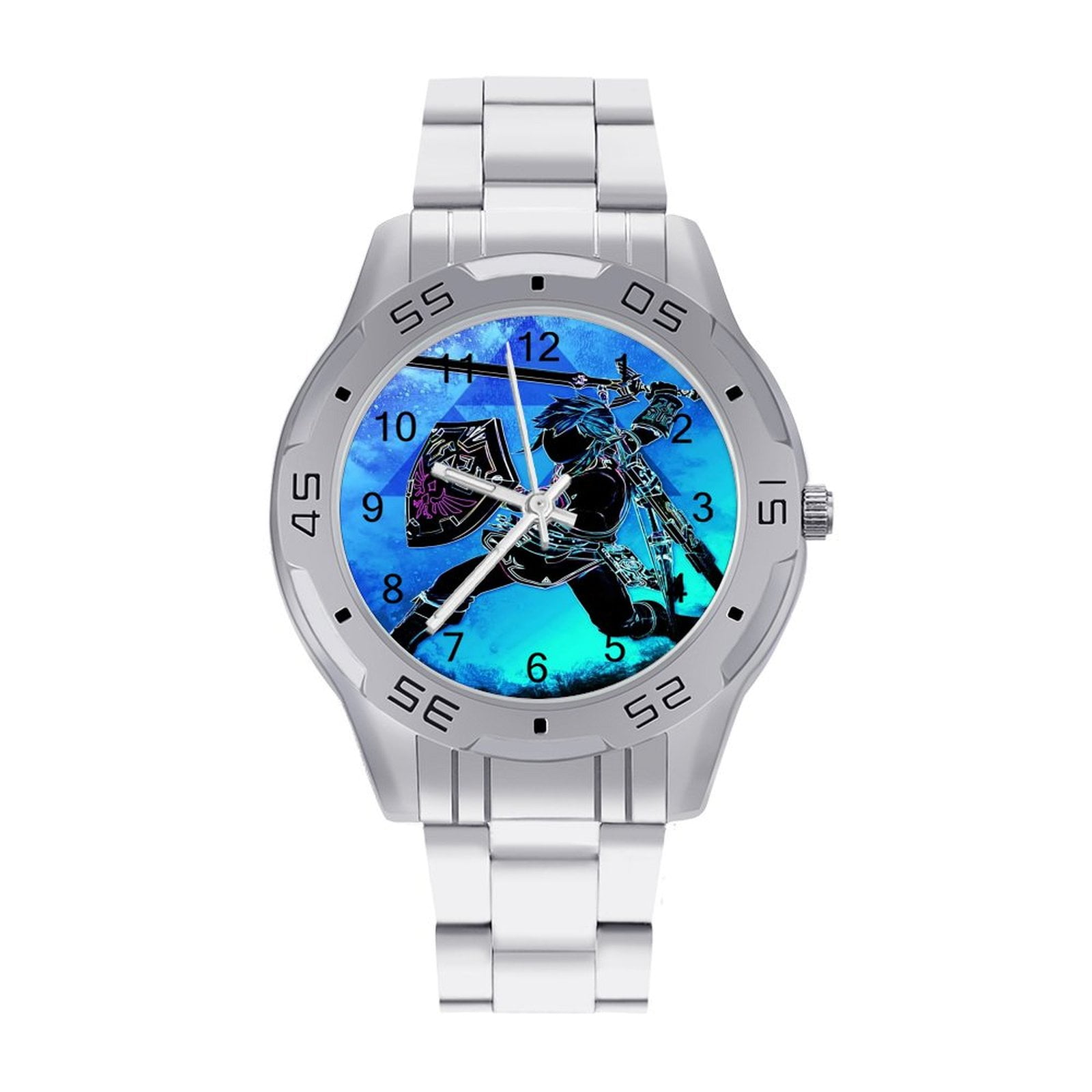 The Legend of Zelda Mens Stainless Steel Watch Classic Work Business Casual Watch with Roman ...