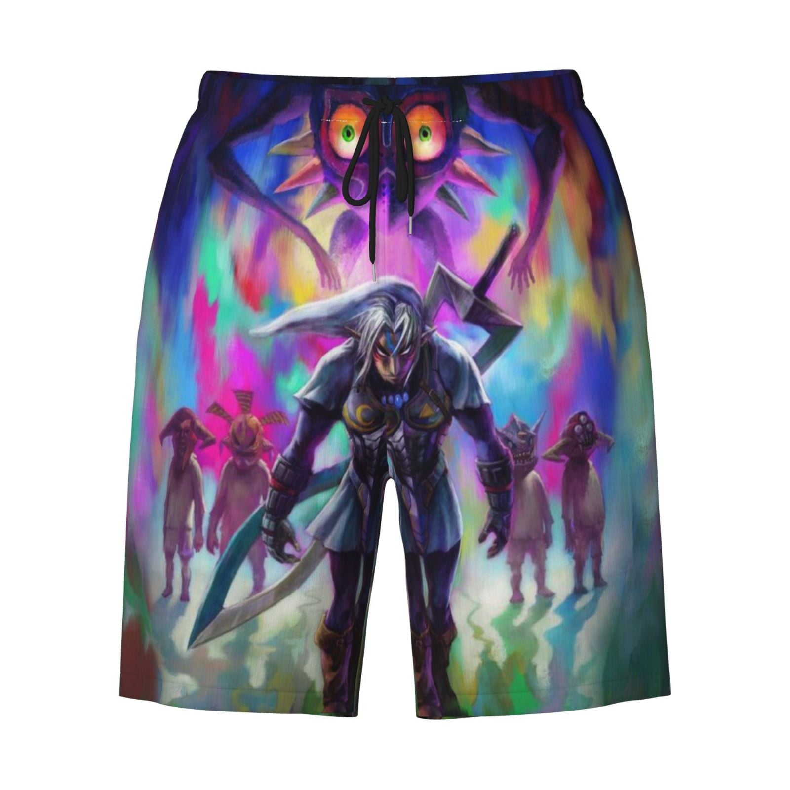 The Legend of Zelda Mens Swim Trunks Quick Dry Board Shorts with Mesh ...