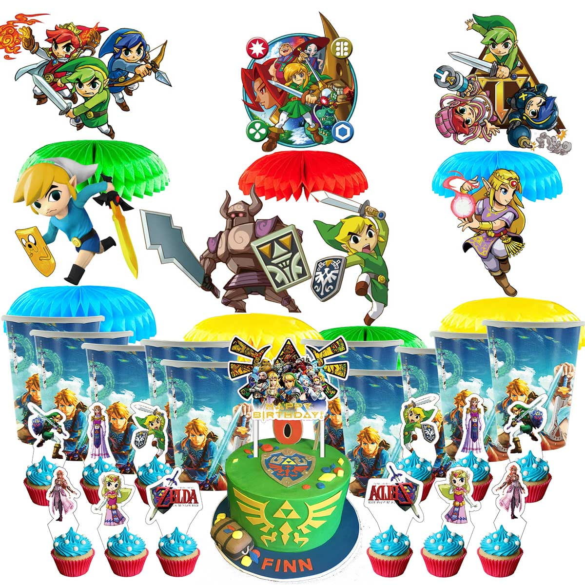 The Legend of Zelda Party Supplies Decor Cups Fans Decorations ...