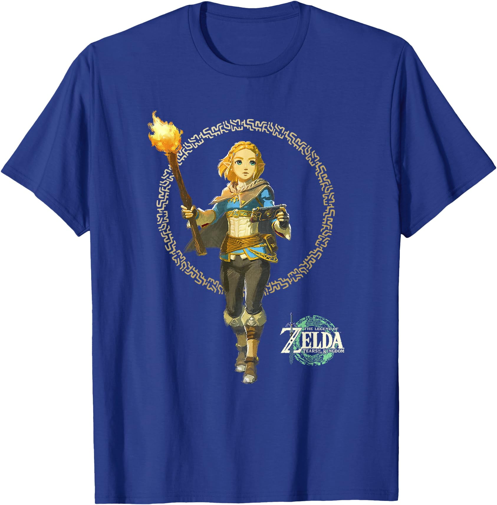 The Legend of Zelda Tears Of The Kingdom Zelda Runes Circle DTG Print ...