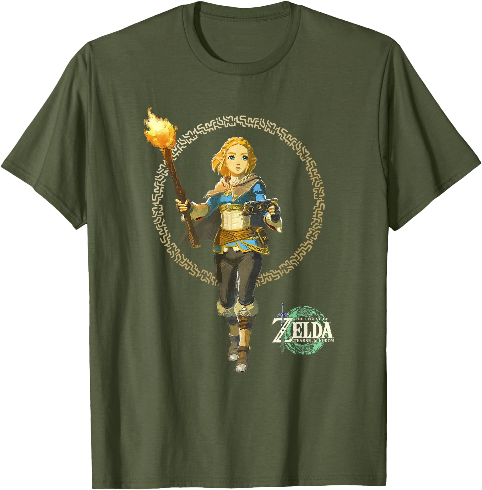 The Legend of Zelda Tears Of The Kingdom Zelda Runes Circle DTG Print ...