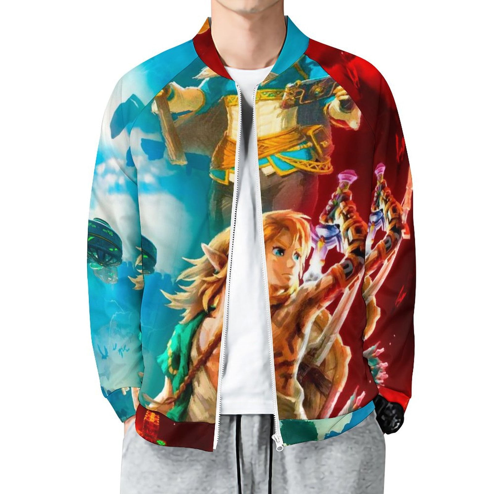 The Legend of Zelda Tears of The Kingdom Game Fashion Jacket Mens ...