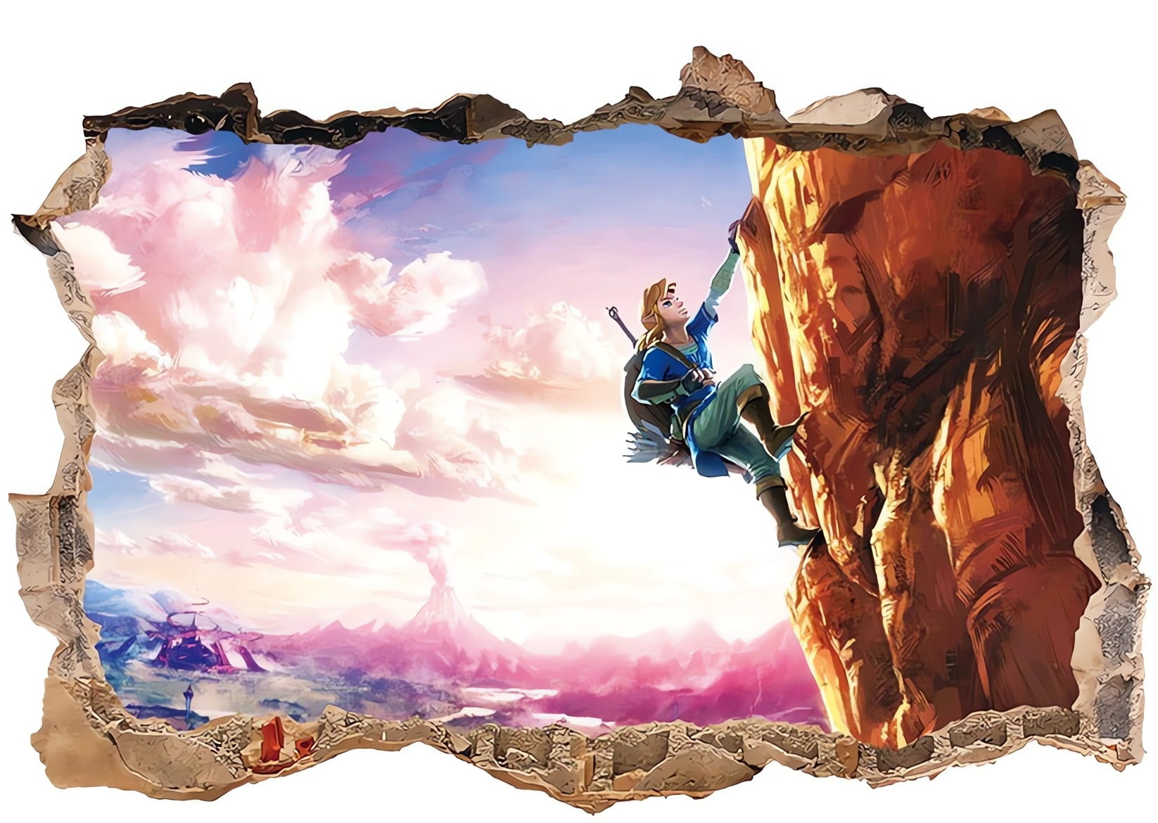 The Legend of Zelda Theme 3D Wall Decals,Bedroom、Living Room、and Study ...