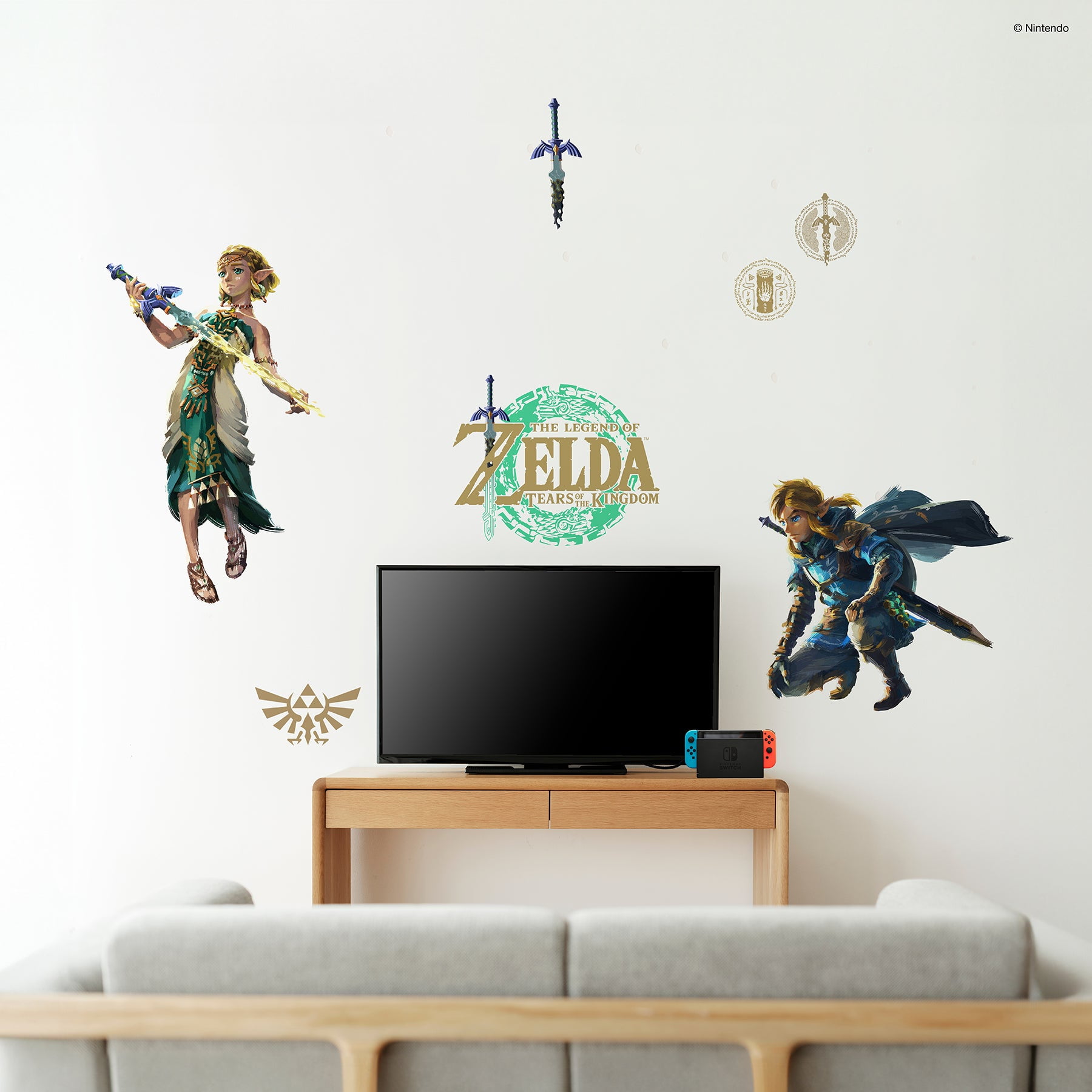 The Legend of Zelda™: Tears of the Kingdom - Zelda & Link Wall Decals ...