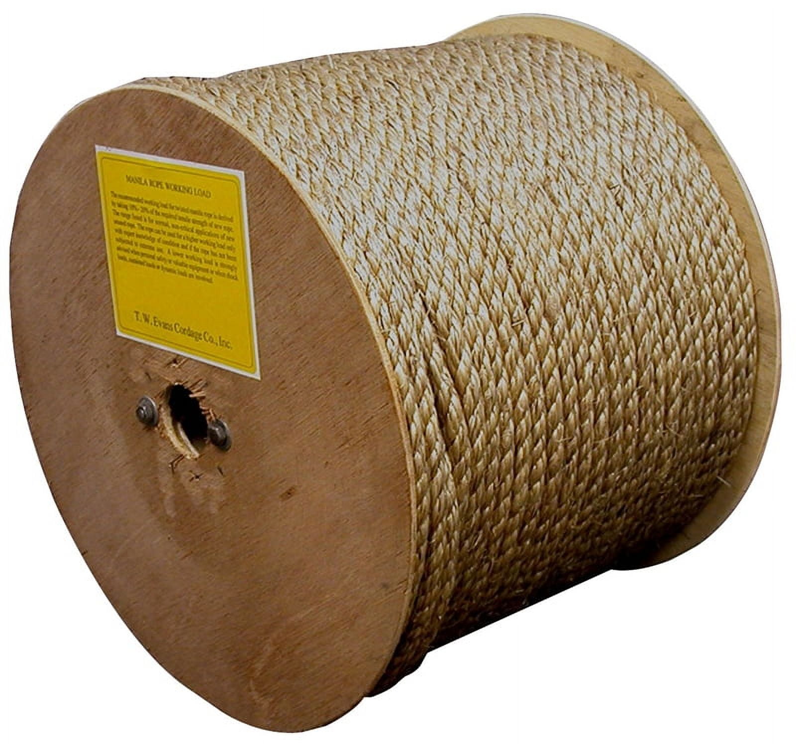 The Lehigh Group Rope Manila Spool, 1/4 x 1200 Ft, Twisted Construction ...