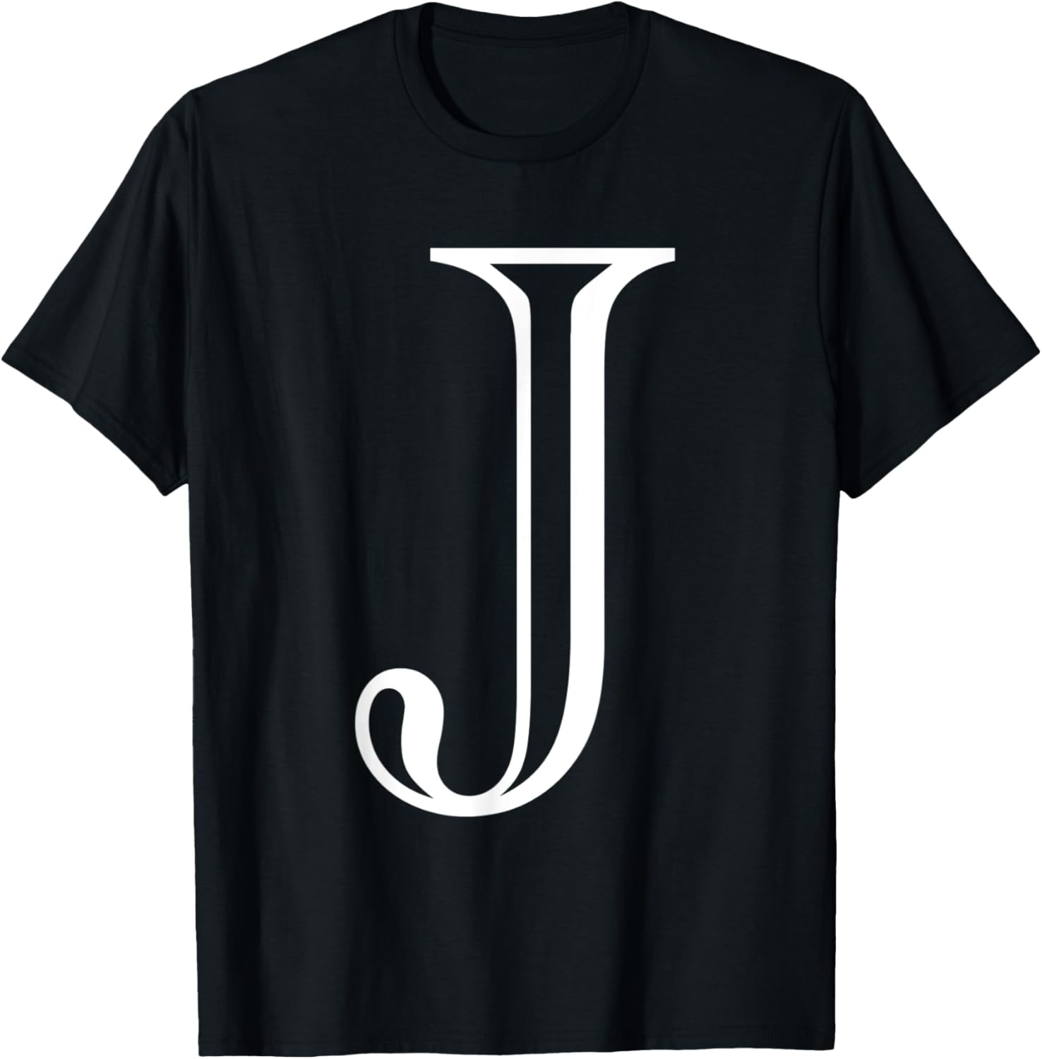 The Letter J Classic Style Capital Alphabet Monogram Initial T-Shirt ...
