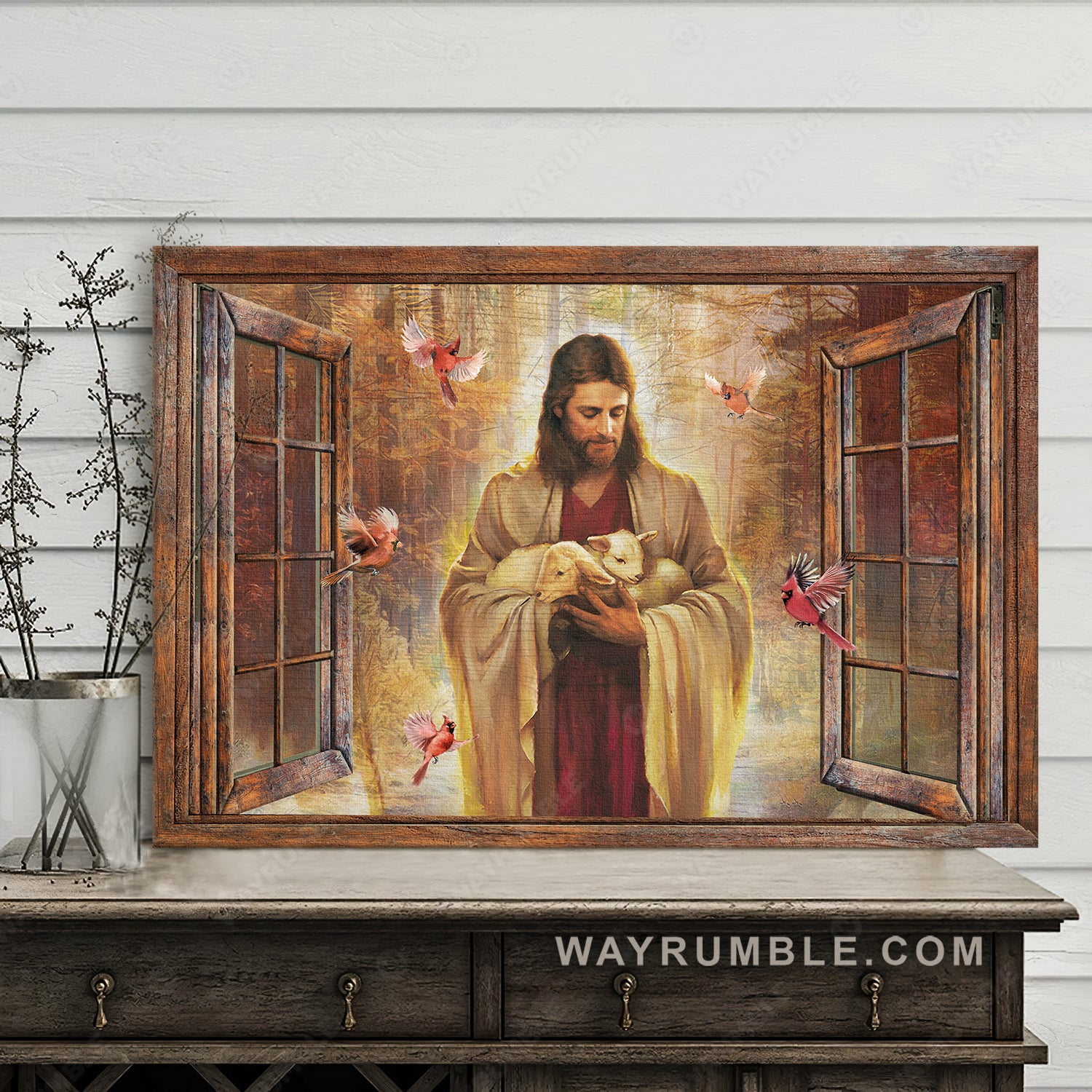The Life Of Jesus, Red Cardinal, Lamb Of God, Autumn Forest - Jesus ...