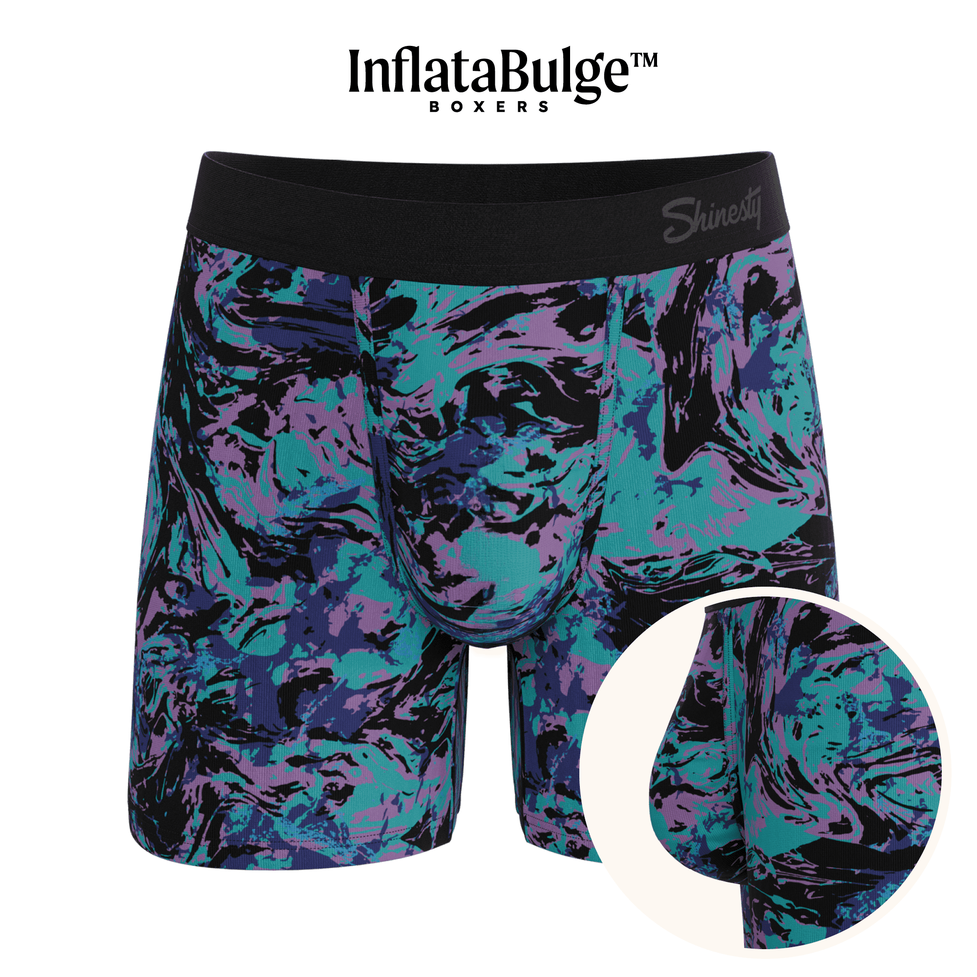 The Limestone - Shinesty Retro Marbled InflataBulge Pump Up Boxer ...