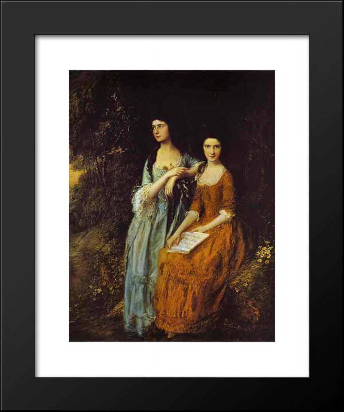 The Linley Sisters (Mrs. Sheridan and Mrs. Tickell) 20x24 Framed Art ...
