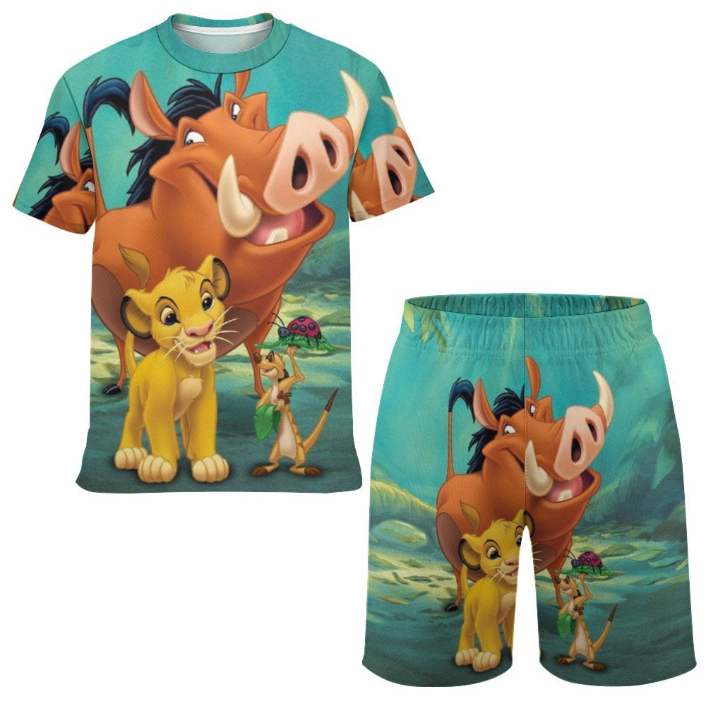 The Lion King Boys Short Sleeve T-Shirt And Shorts Outfit Set ...