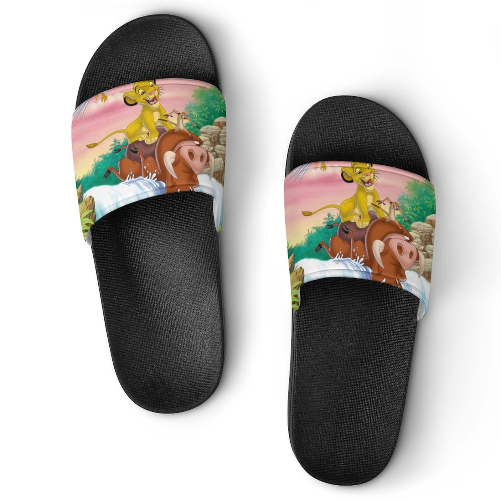 The Lion King Boys Slide Sandals, Comfort Casual Pool Slide Outdoor ...