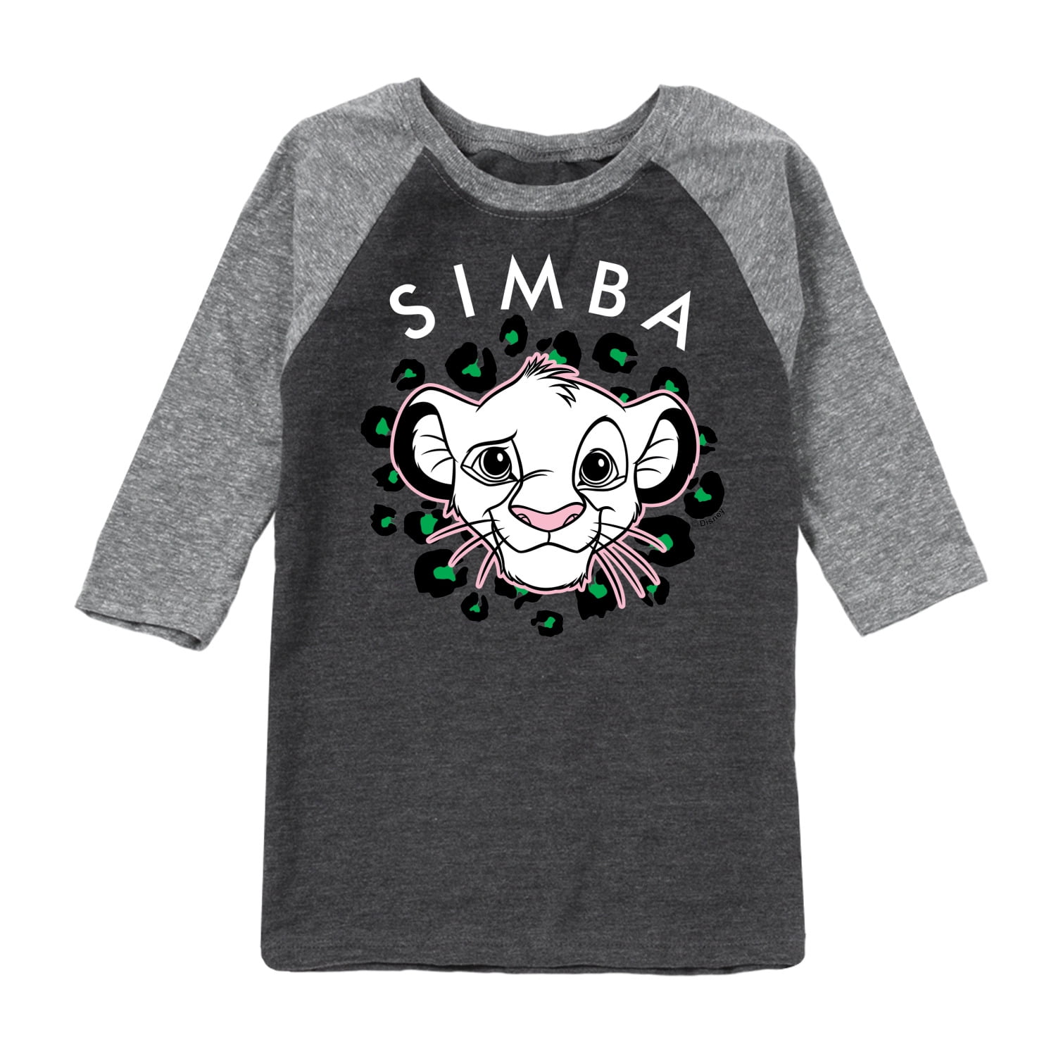The Lion King - Cheetah Print - Simba - Toddler & Youth Raglan Graphic ...