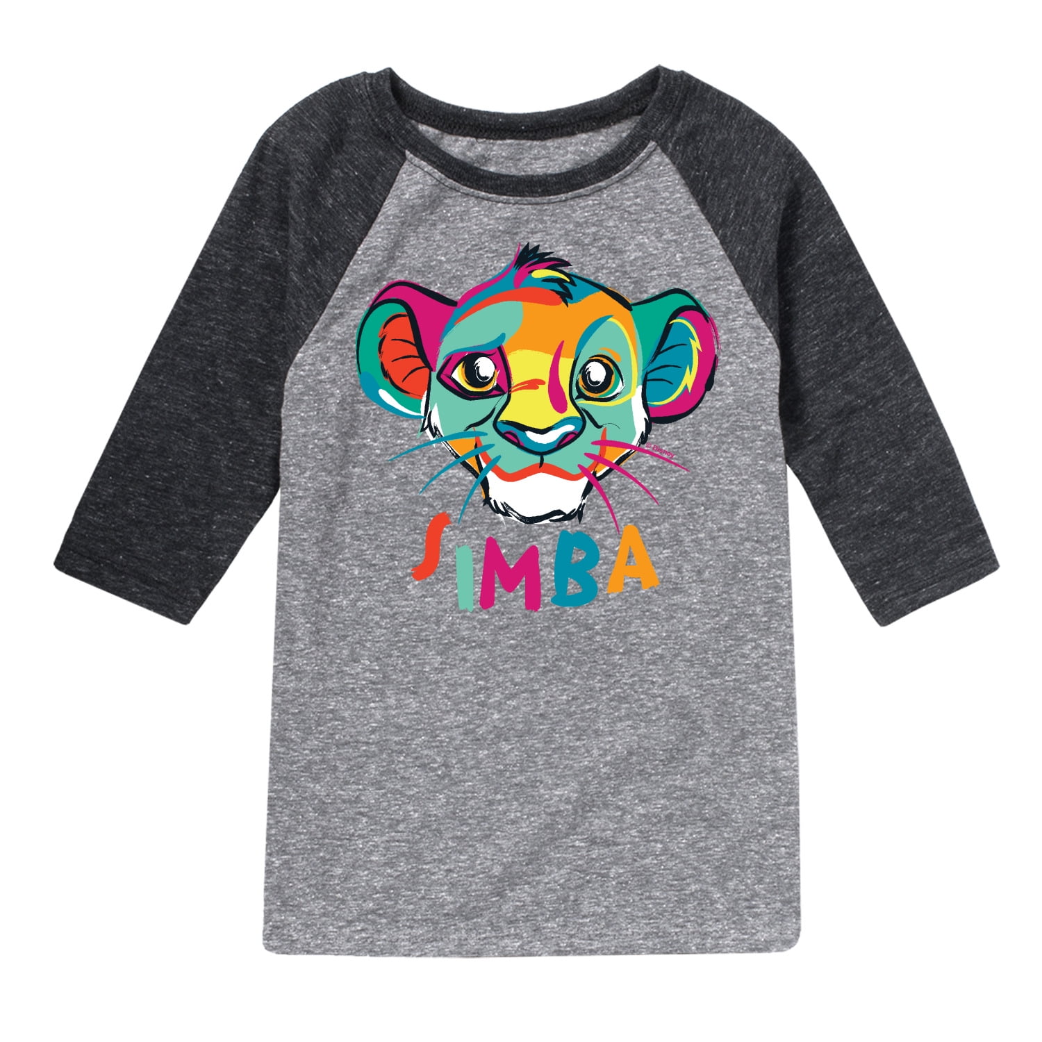 The Lion King - Colorful Simba - Toddler & Youth Raglan Graphic T-Shirt ...
