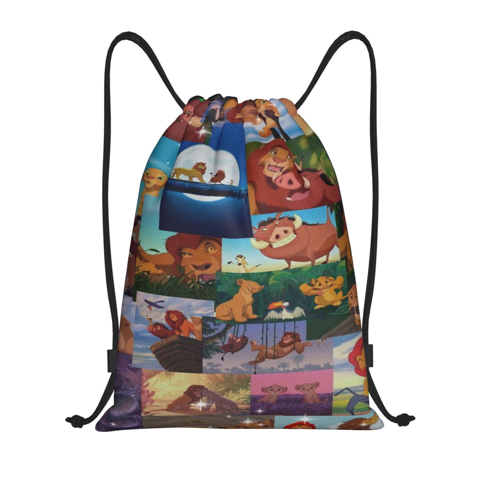 The Lion King Drawstring Backpack Fashion Print Waterproof String Bags ...