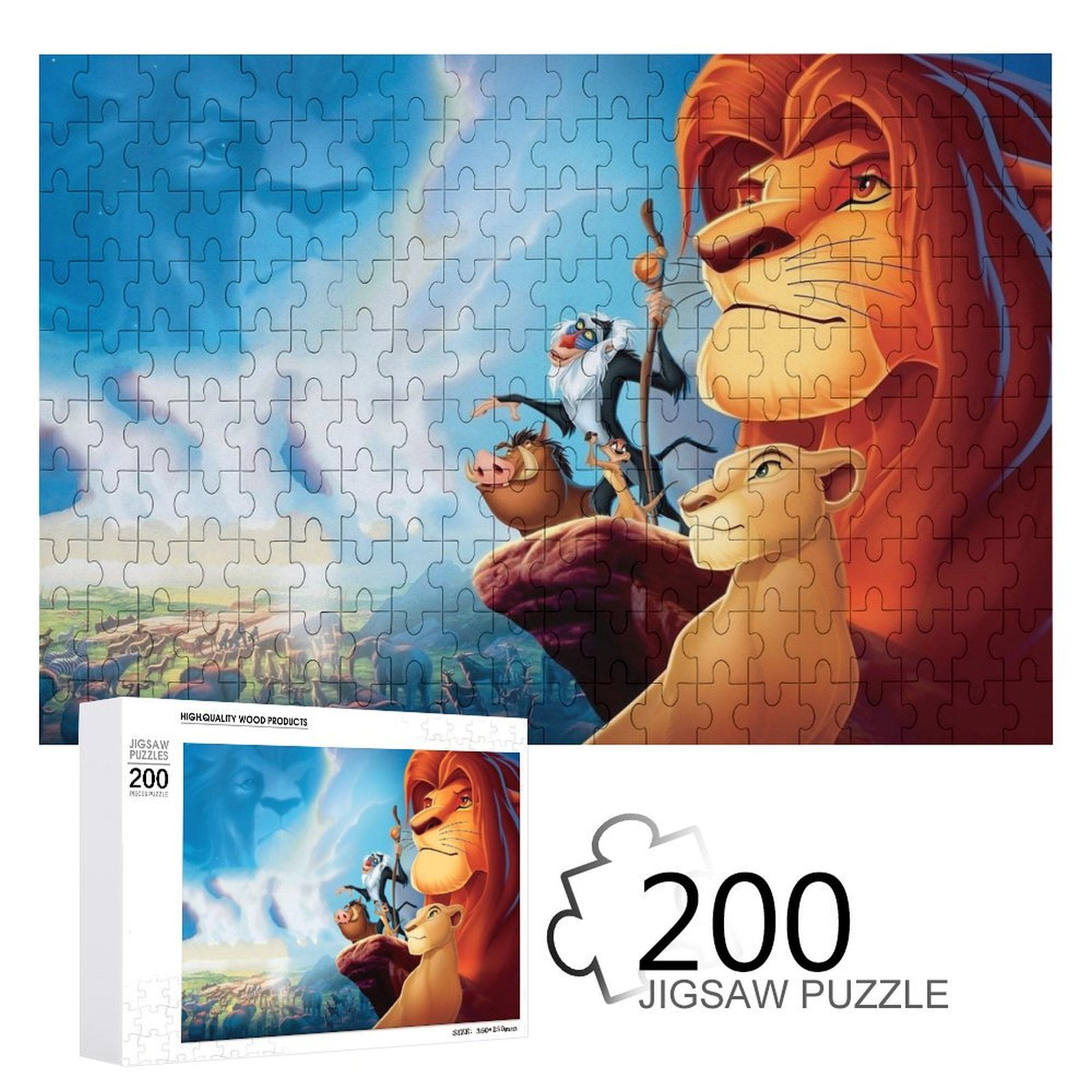The Lion King Jigsaw Puzzle For Adults & Kids - 200 PCS Puzzle For Boys ...