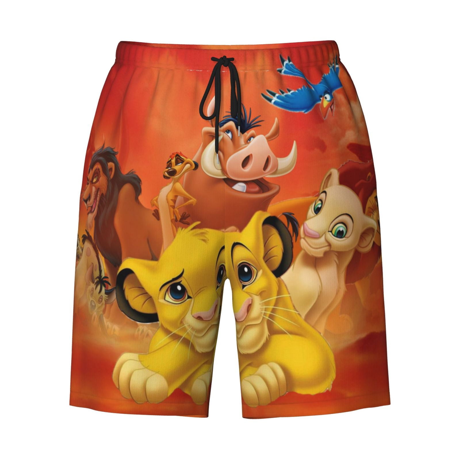 The Lion King Mens Swim Trunks Quick Dry Board Shorts with Mesh Lining ...