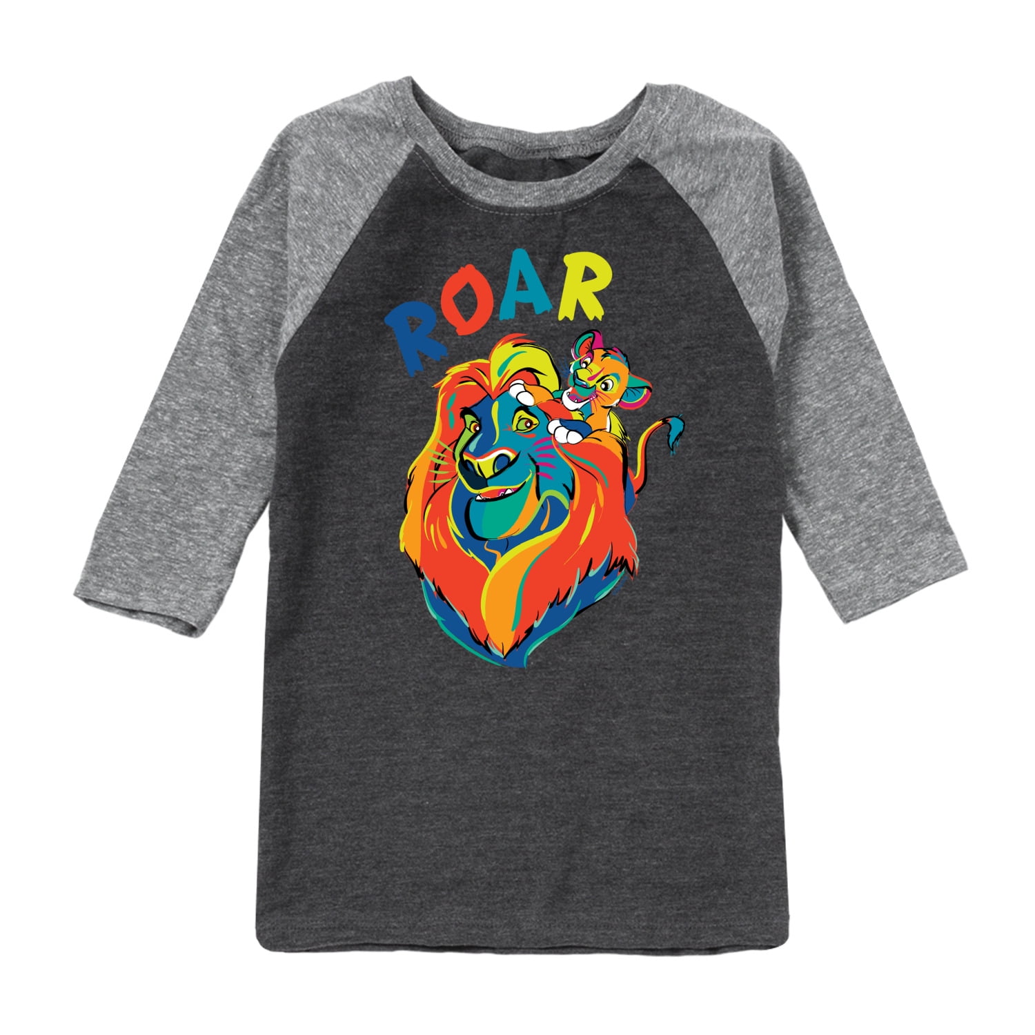 The Lion King - Mufasa & Simba - Roar - Toddler & Youth Raglan Graphic T-Shirt - Walmart.com