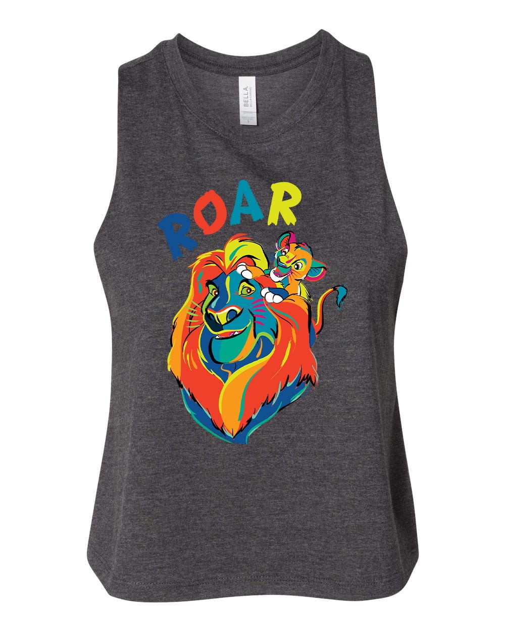 The Lion King - Mufasa and Simba - Juniors Cropped Racerback Tank Top ...