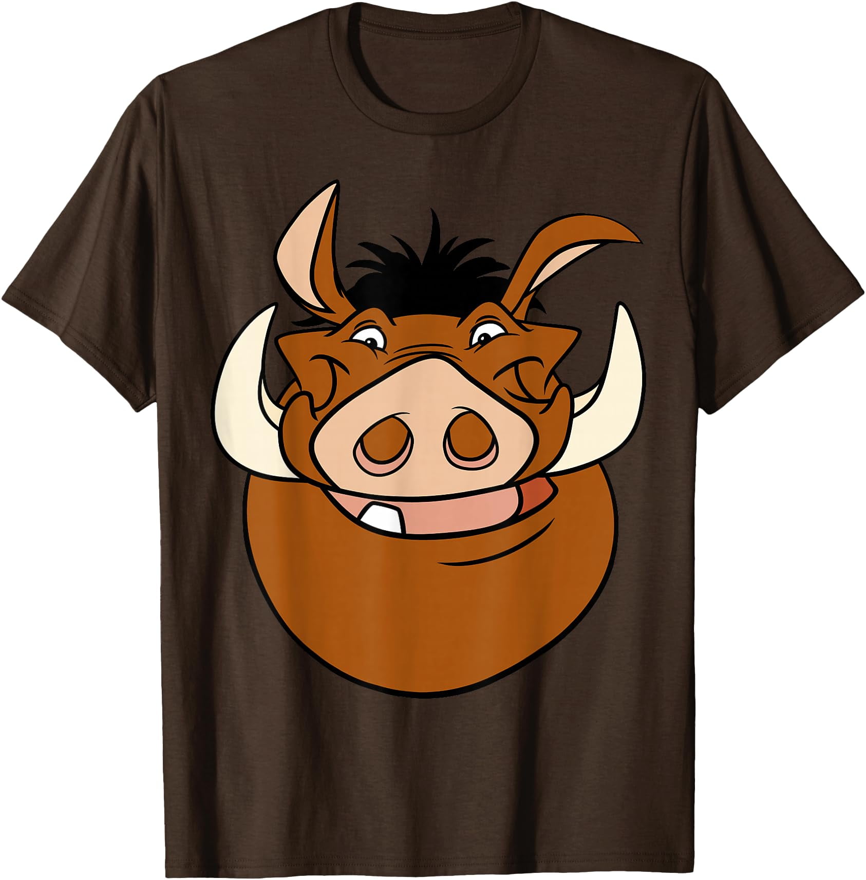 The Lion King Pumbaa Big Face Portrait DTG Print Unisex T-Shirt ...