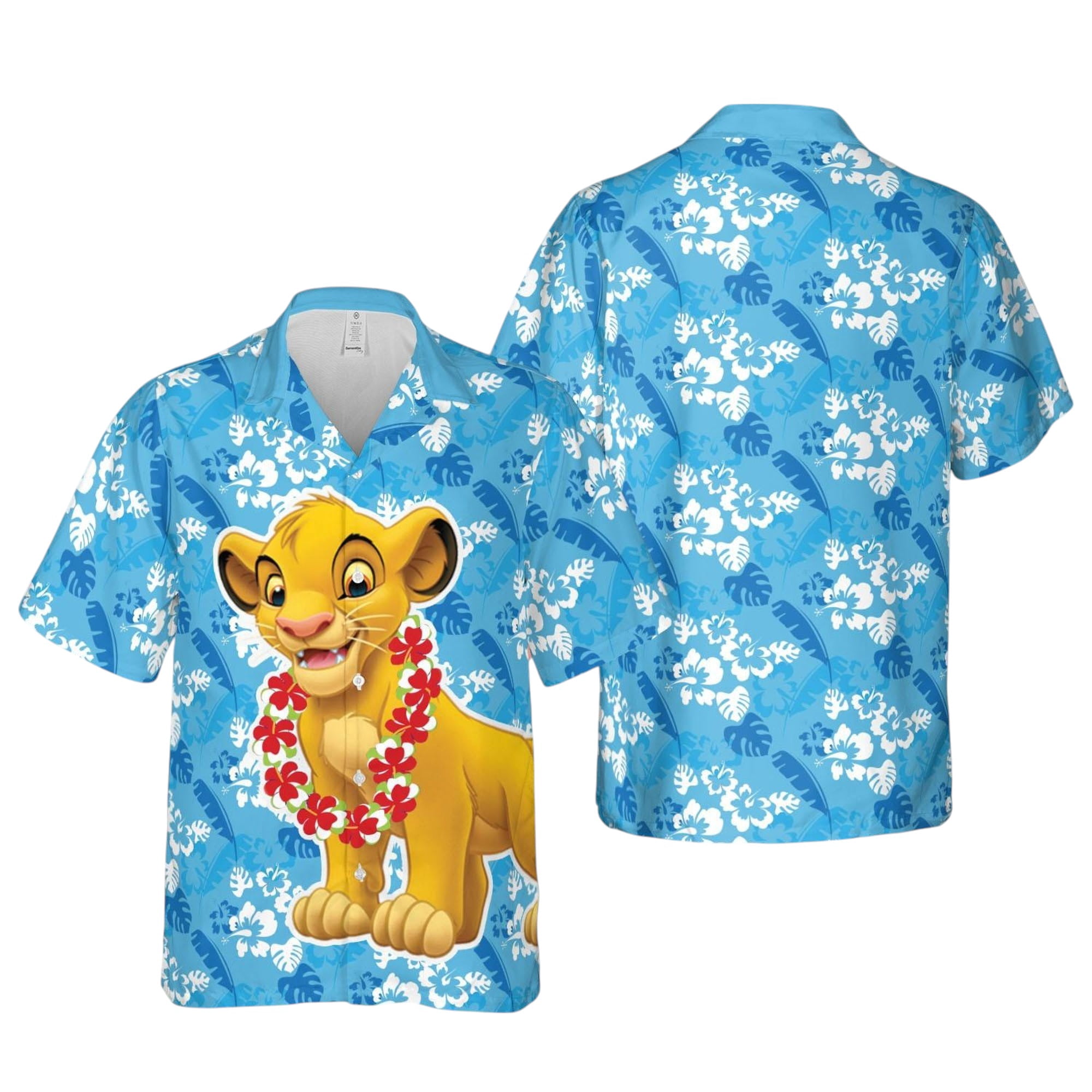 The Lion King Safari Hawaiian Shirt, Disney Simba Family Tee - Walmart.com