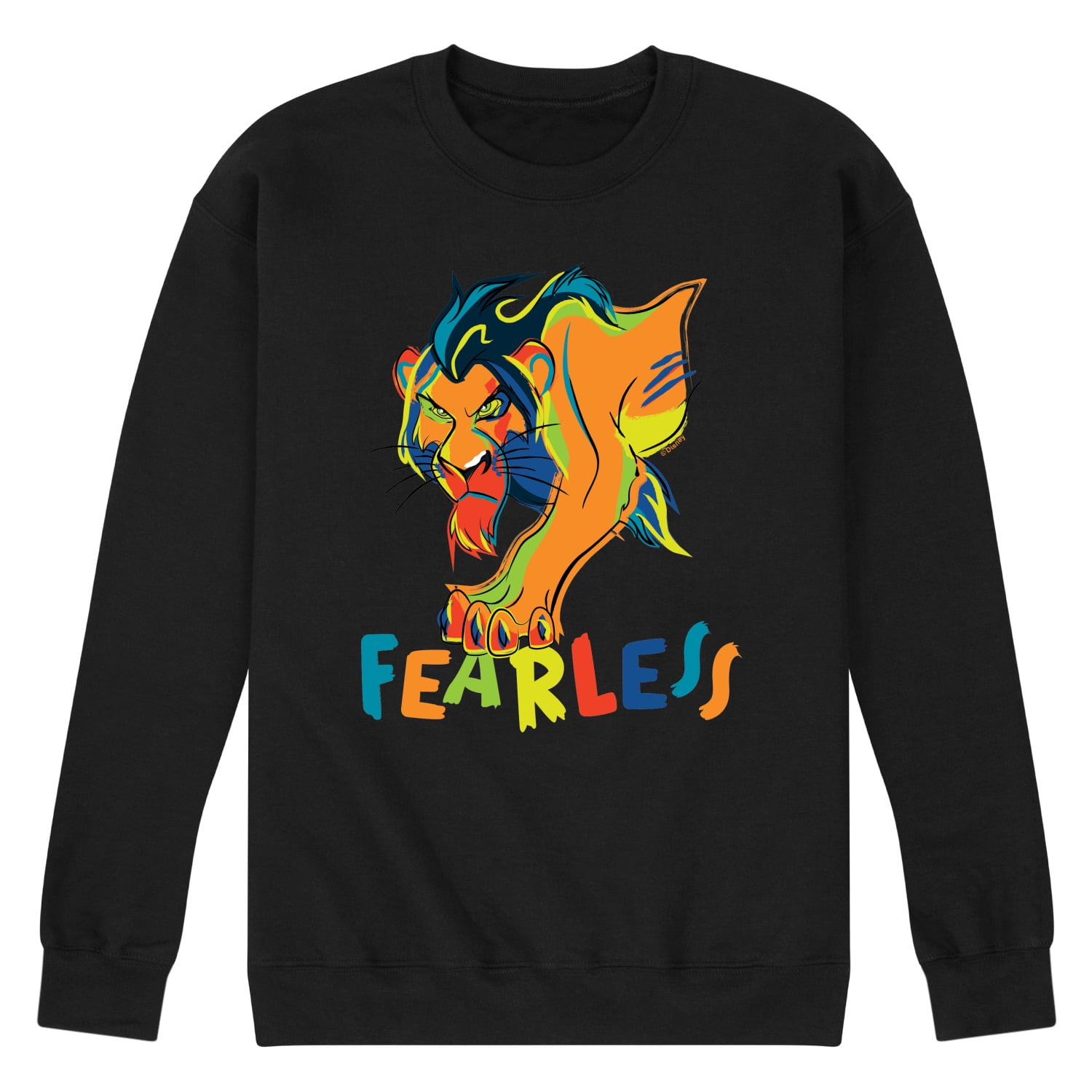 The Lion King - Scar - Fearless - Men's Crew Neck Fleece Pullover ...
