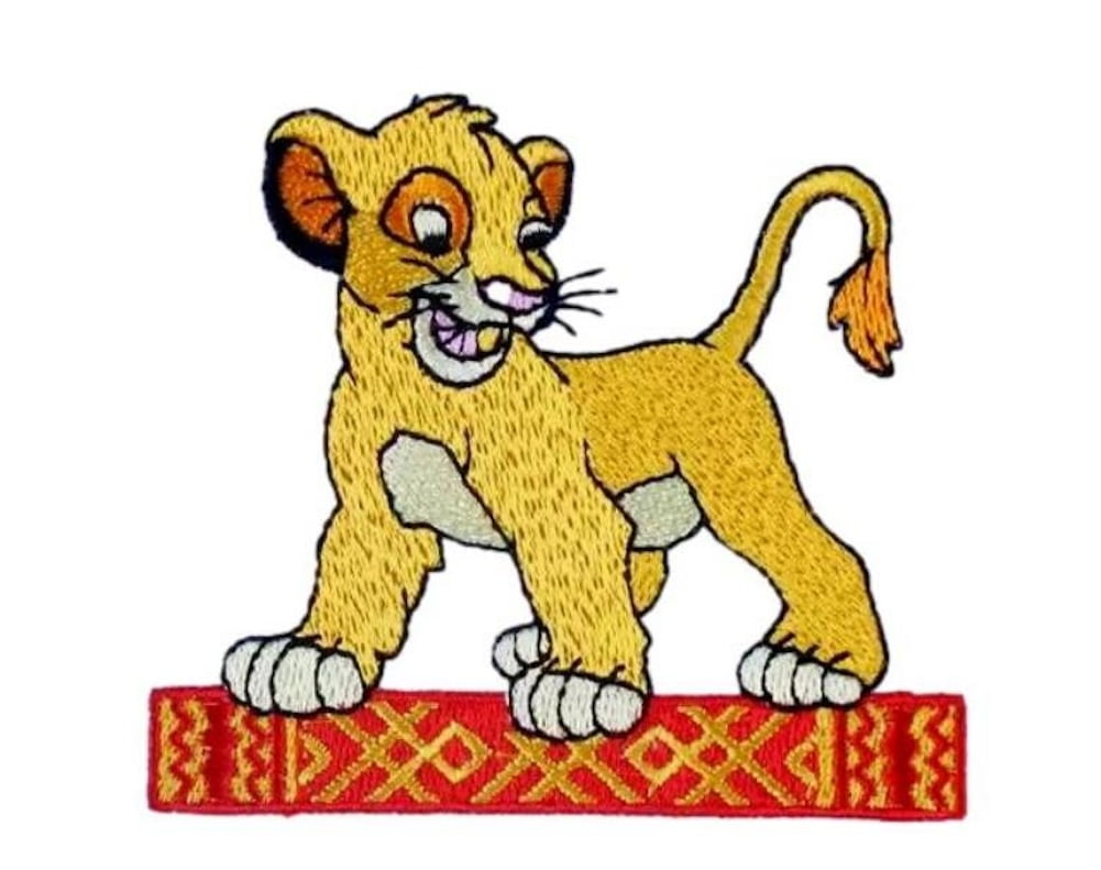 The Lion King Simba Character 3 Inch Wide Themed Iron on Patch ...