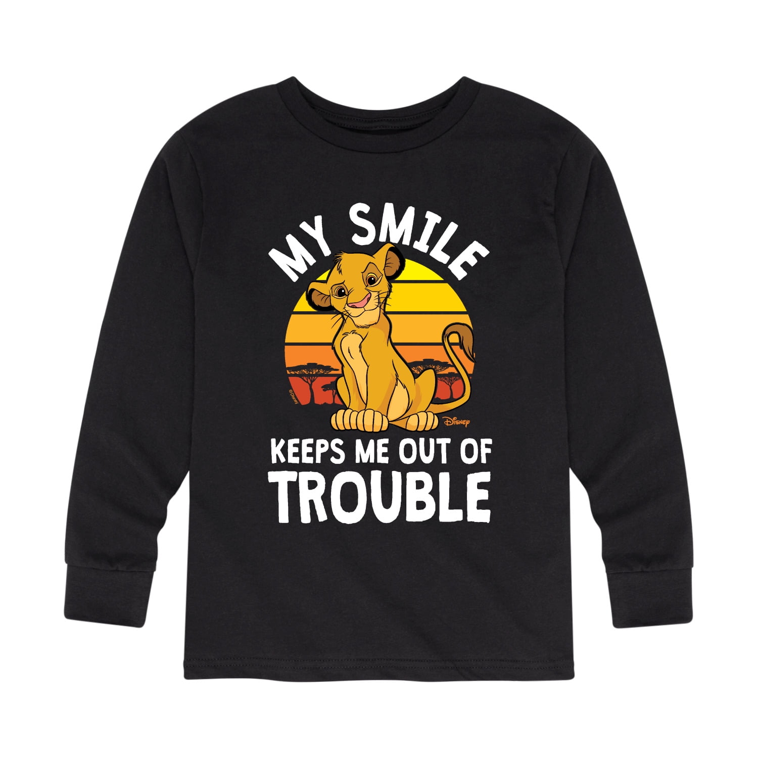 The Lion King - Simba - My Smile Keep Me Out of Trouble - Toddler & Youth Long Sleeve Graphic T ...