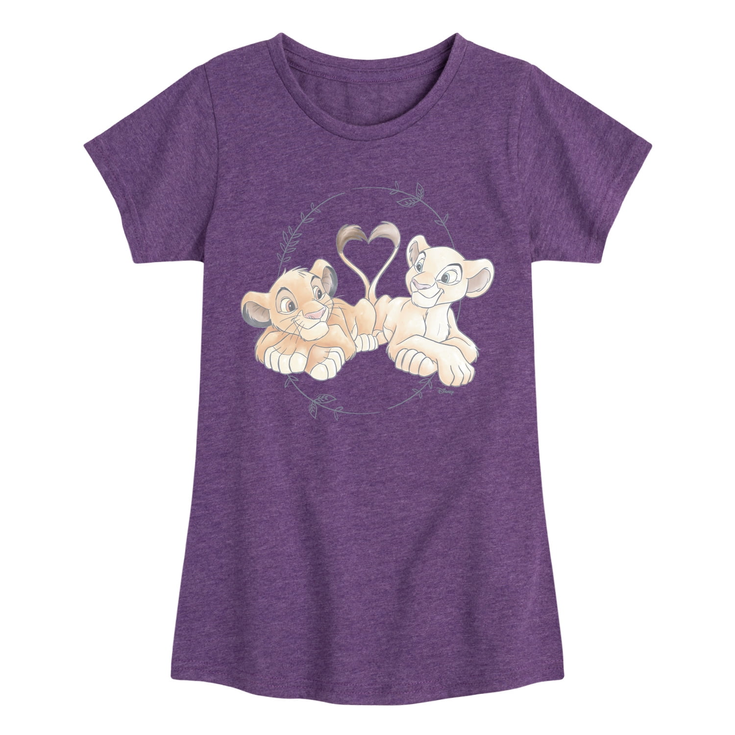 The Lion King - Simba Nala Heart - Toddler & Youth Girls Short Sleeve ...