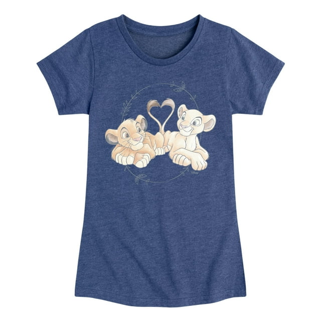 The Lion King - Simba Nala Heart - Toddler & Youth Girls Short Sleeve ...