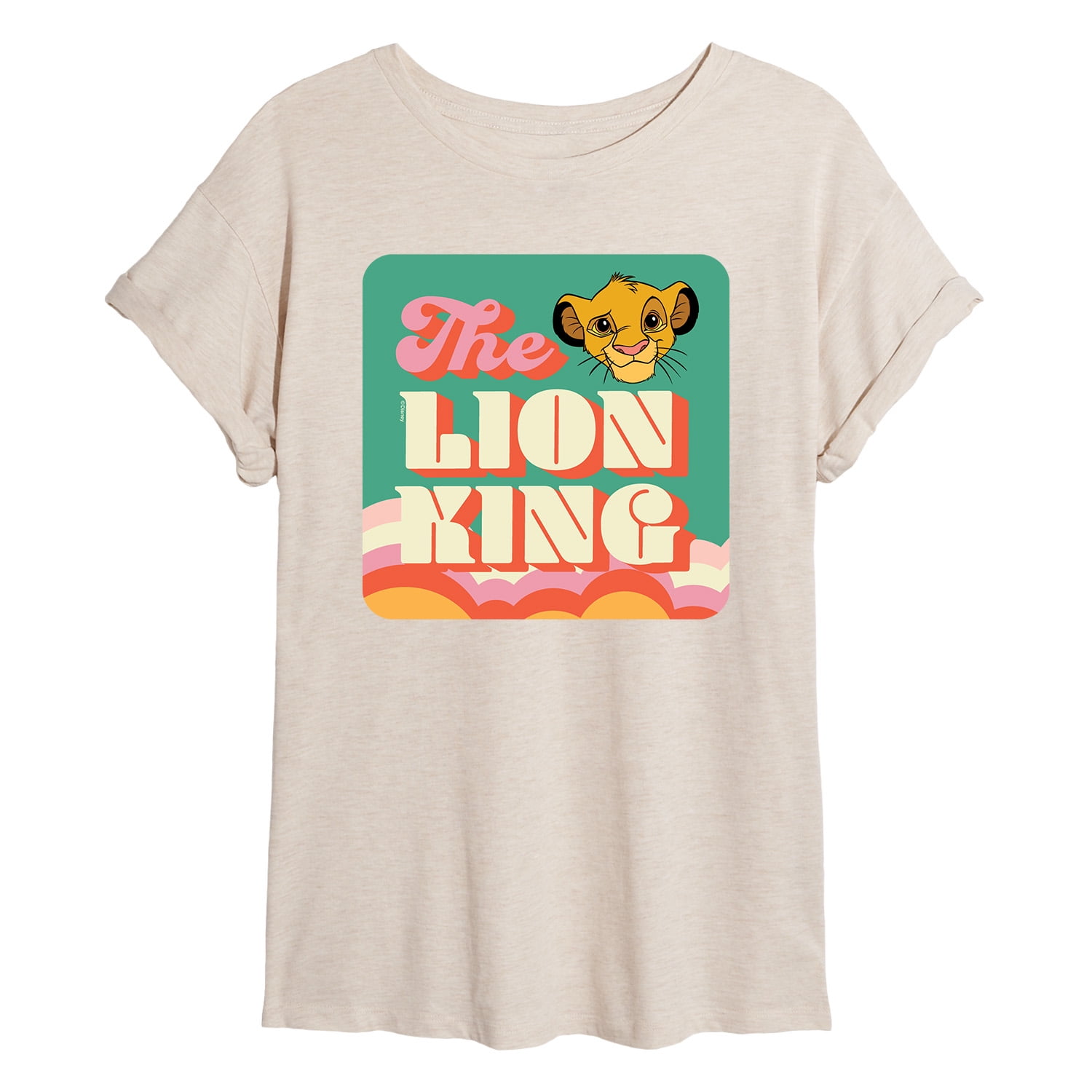 The Lion King - The Lion King Retro Simba - Women's Oversized Graphic T ...