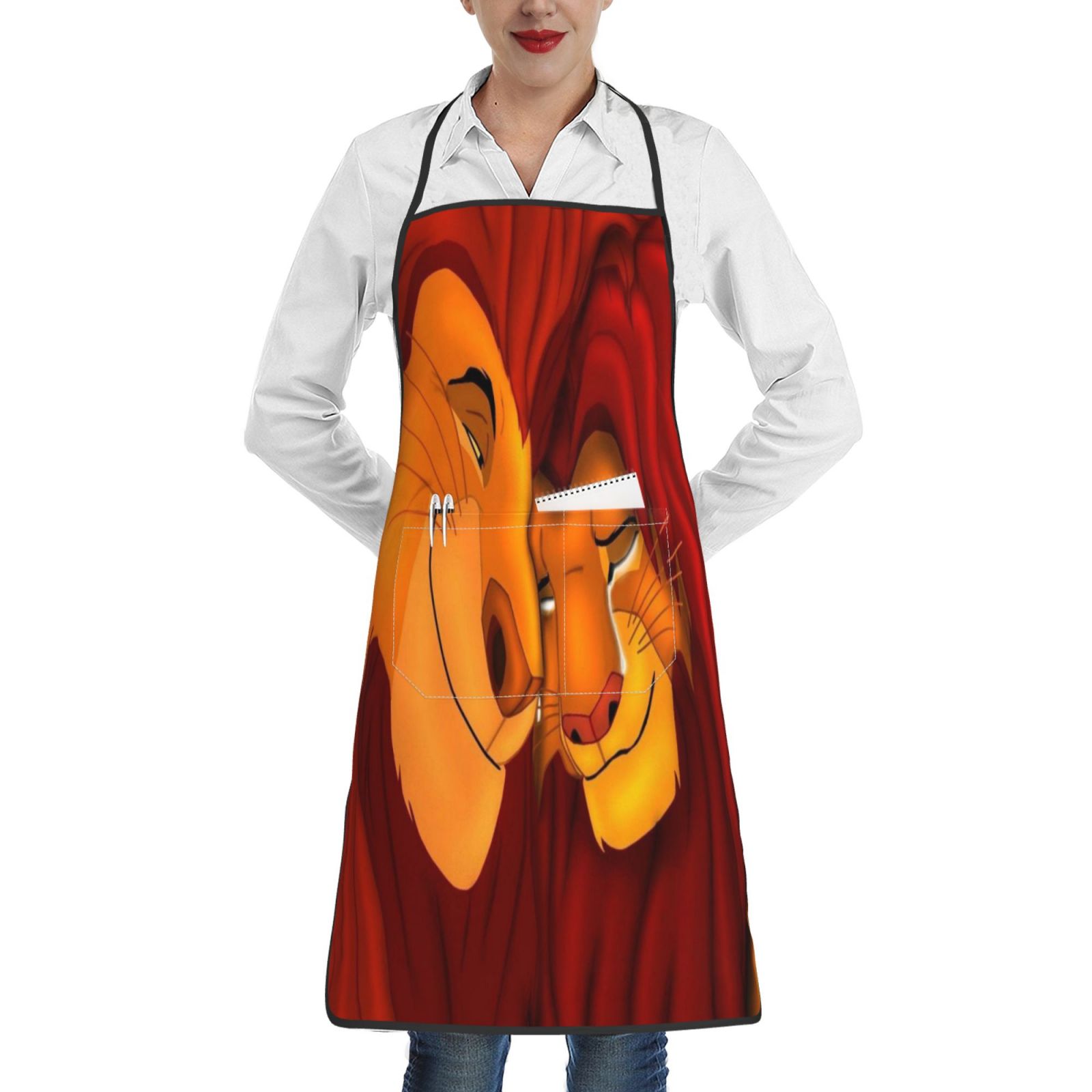 The Lion King Waterproof Cooking Aprons, Adjustable Bib Soft Chef Apron ...