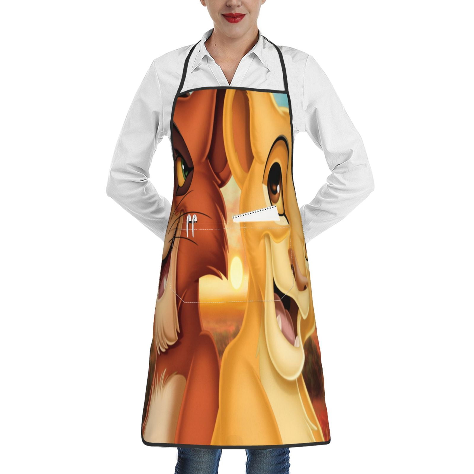 The Lion King Waterproof Cooking Aprons, Adjustable Bib Soft Chef Apron ...