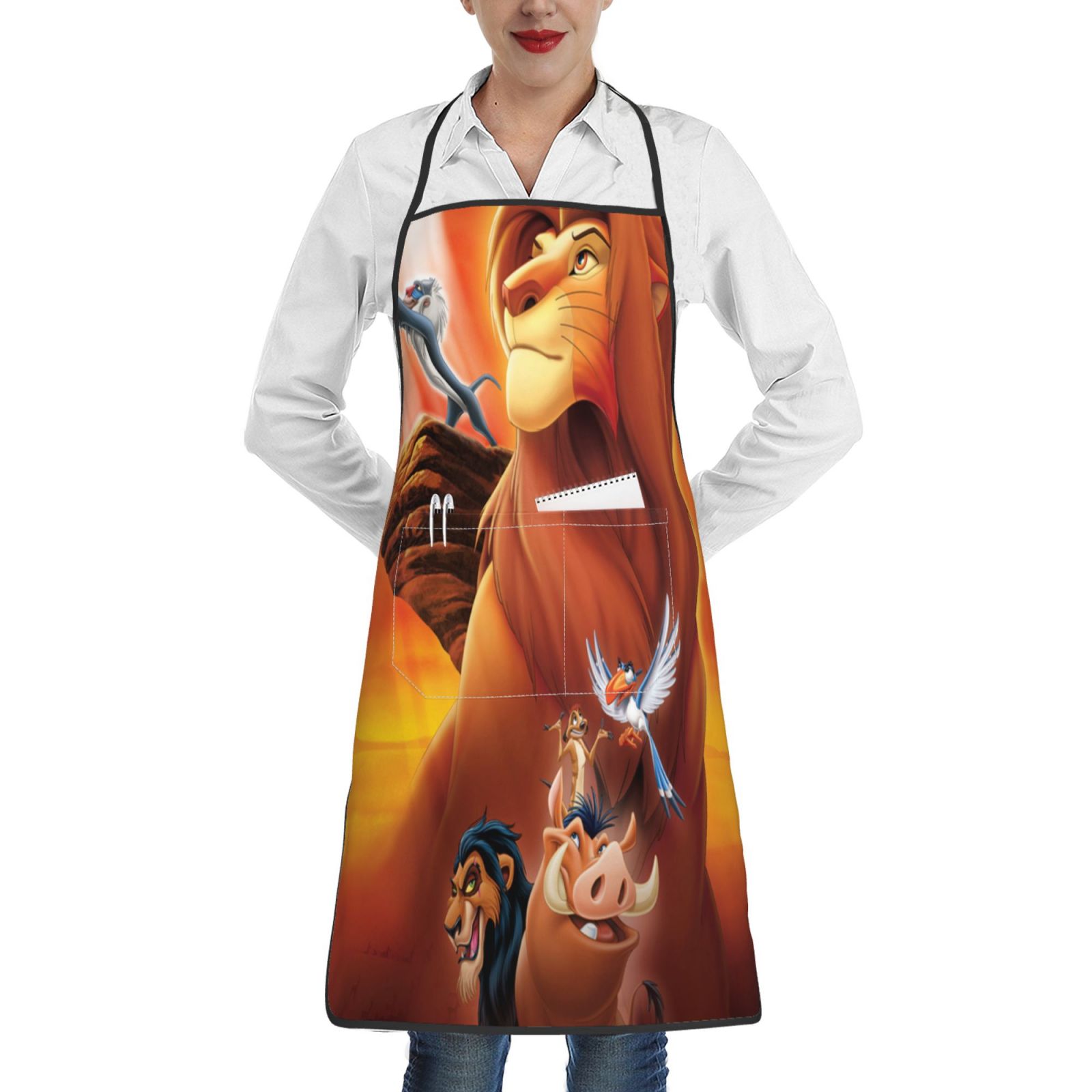 The Lion King Waterproof Cooking Aprons, Adjustable Bib Soft Chef Apron ...