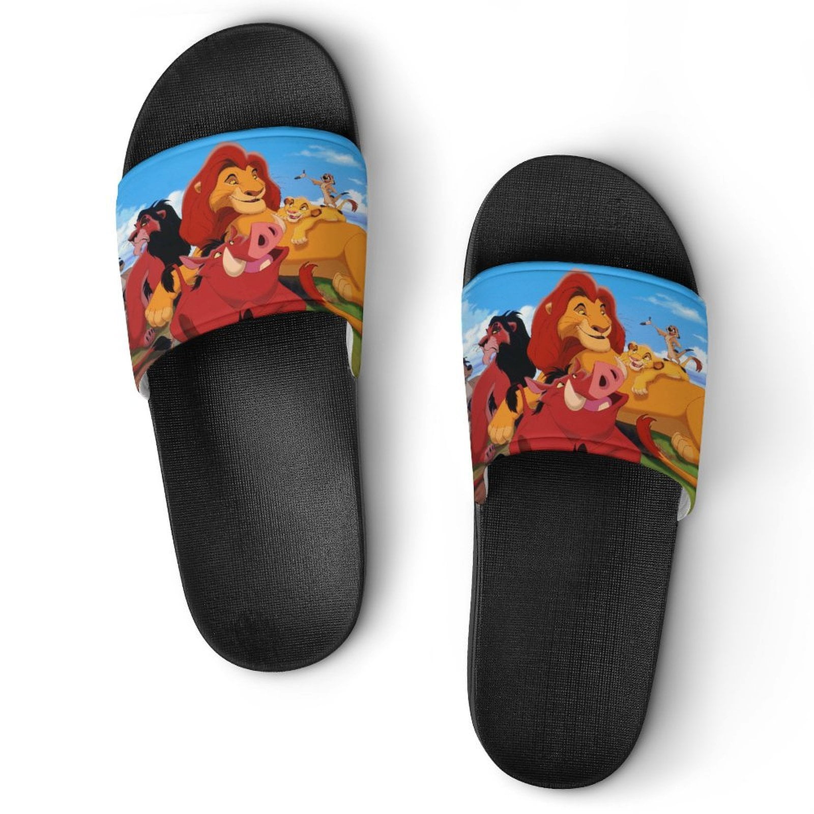 The Lion King Womens Mens House Slippers Non-Slip Pool Sliders Shower ...