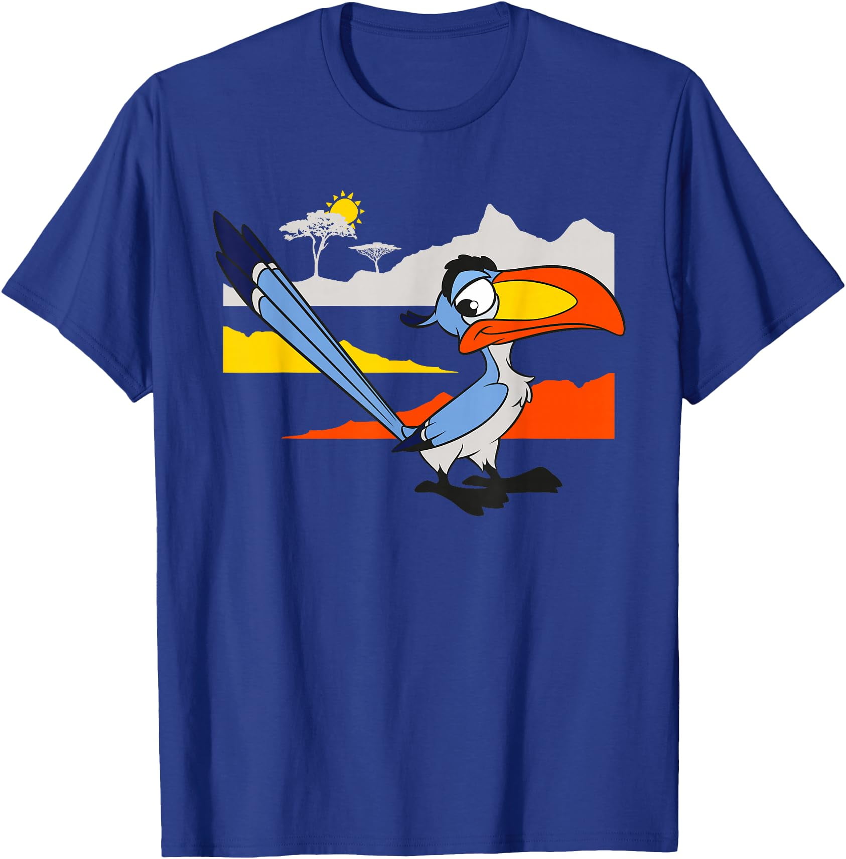 The Lion King Zazu Lands DTG Print Unisex T-Shirt,Royal Blue Color,Size ...