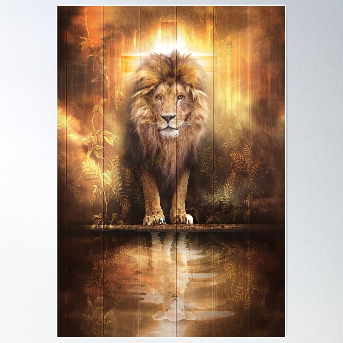 The Lion Of Judah And The Lamb Of God Poster Wall Art, Modern Wall ...