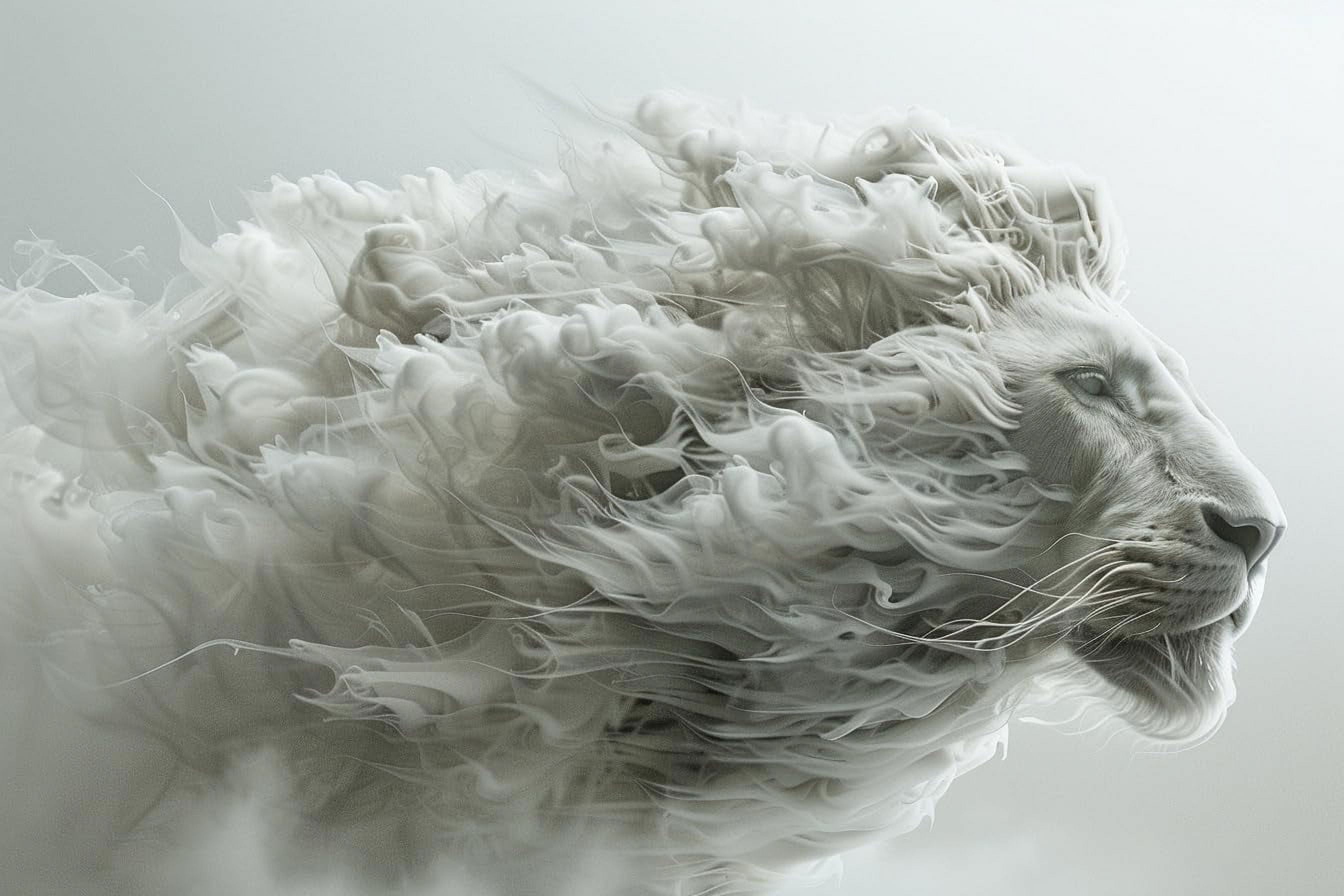 The Lion Under the Smoke Jigsaw Puzzles for Adults and Kids 1000 Piece ...