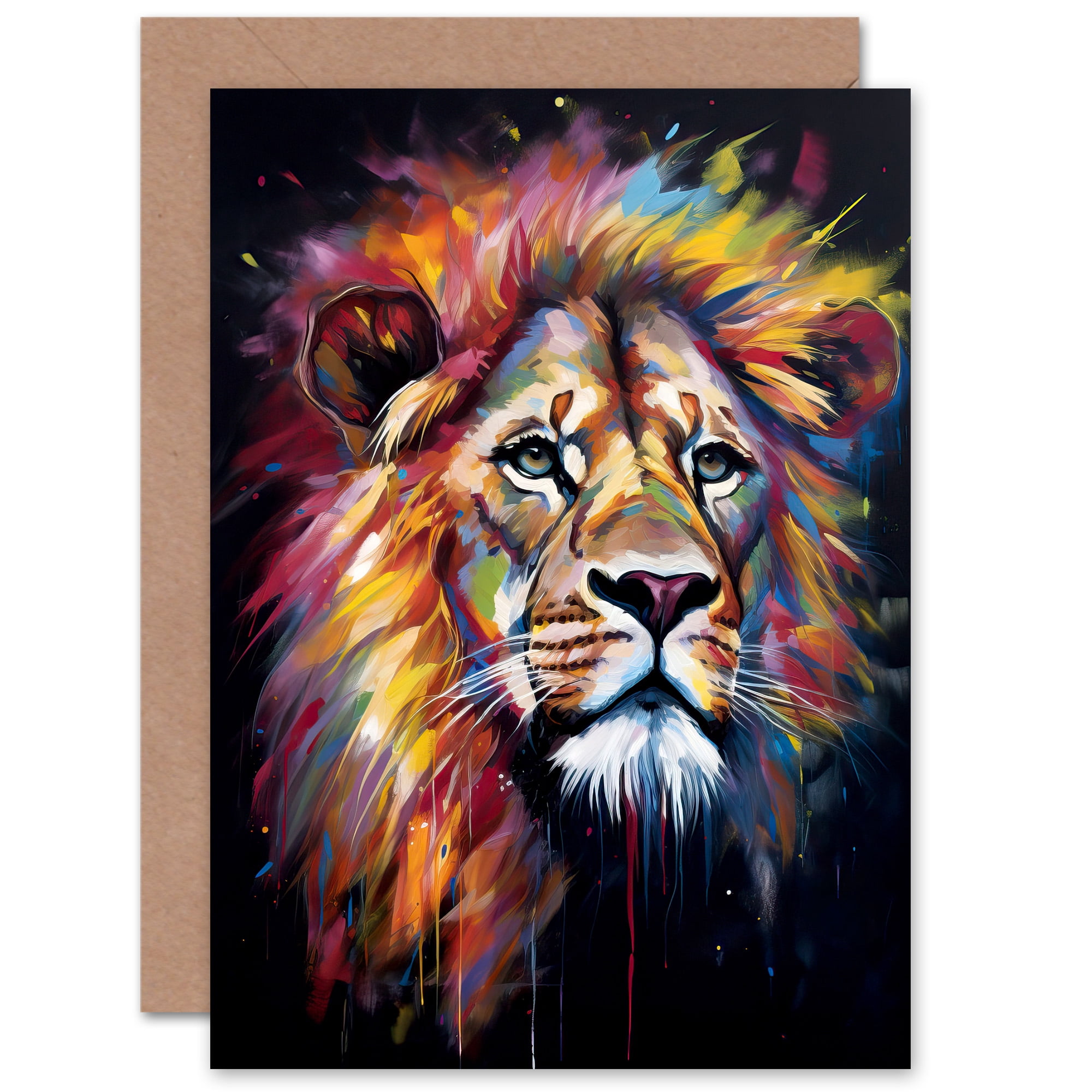 The Lions Mane Vibrant Portrait for Husband Him Dad Son Brother ...