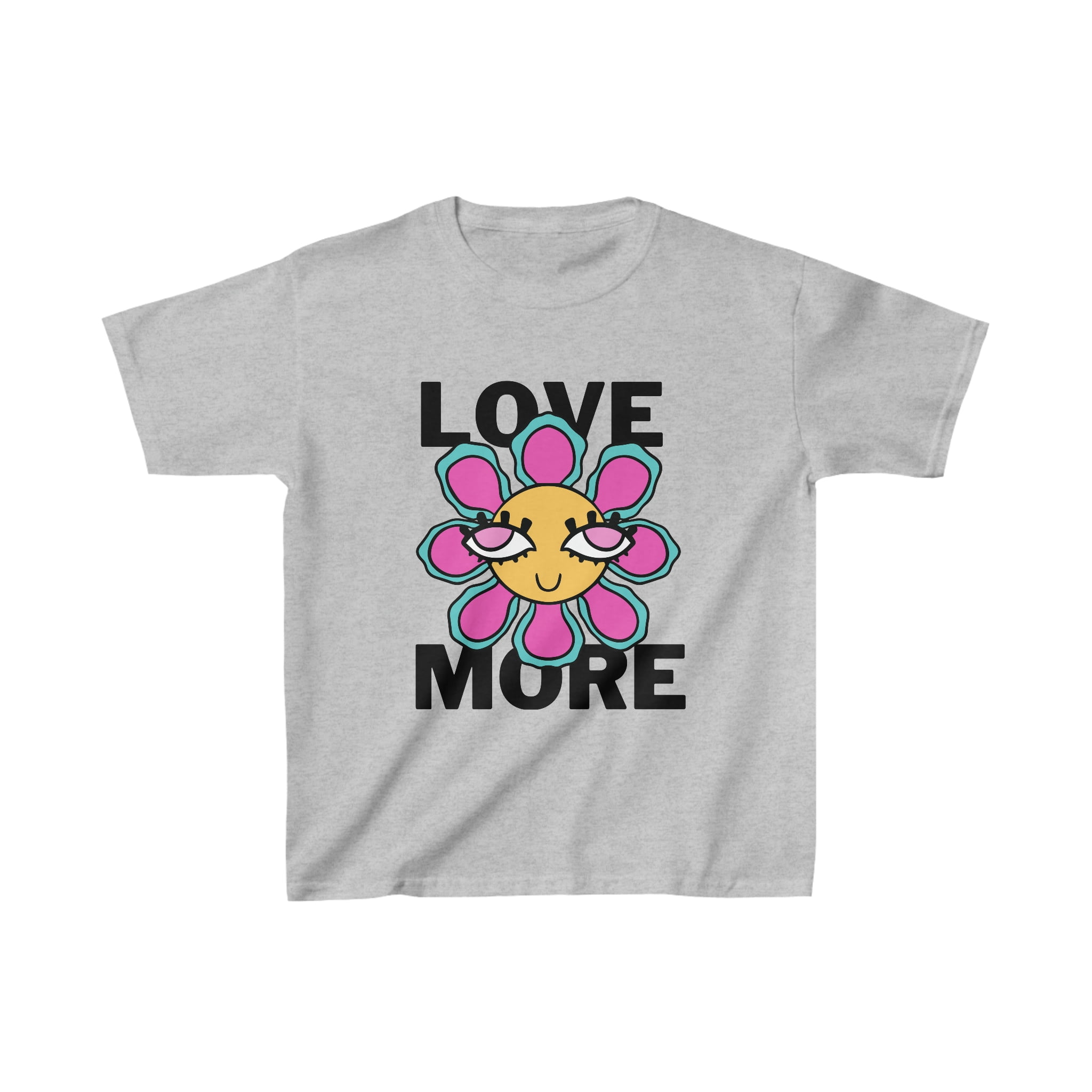 The Little Brown Girl, Love More Kids Heavy Cotton™ Tee, gray and white ...
